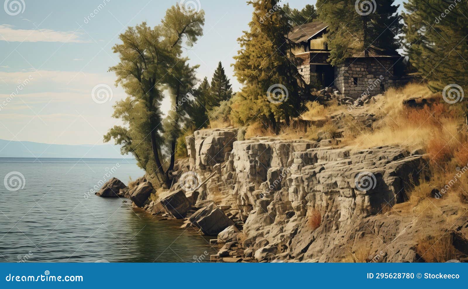 Distressed House on Cliff: a Stunning View of Flathead Lake Waterfront ...