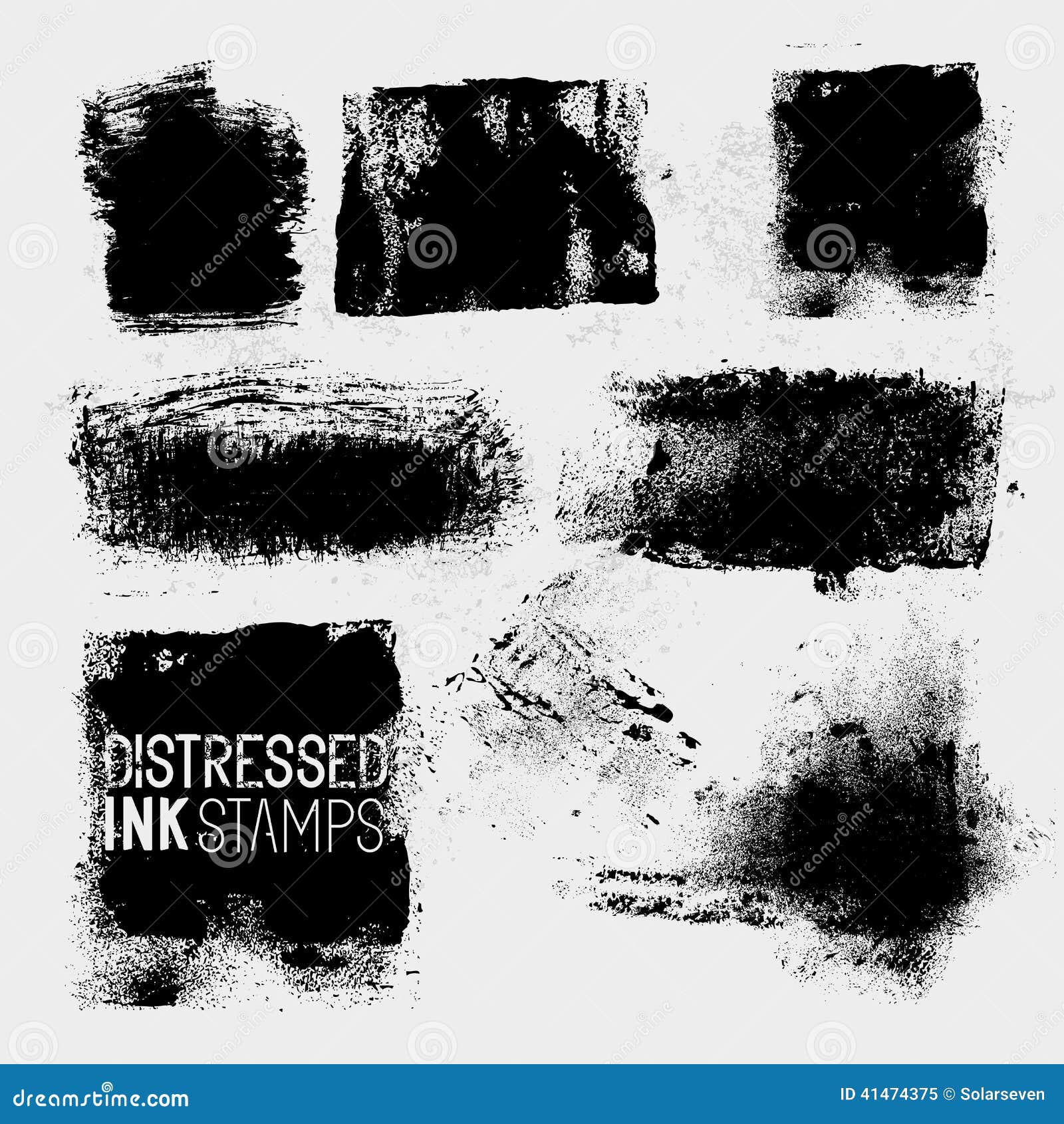 Distressed Ink Stamps stock vector. Illustration of abstract - 41474375
