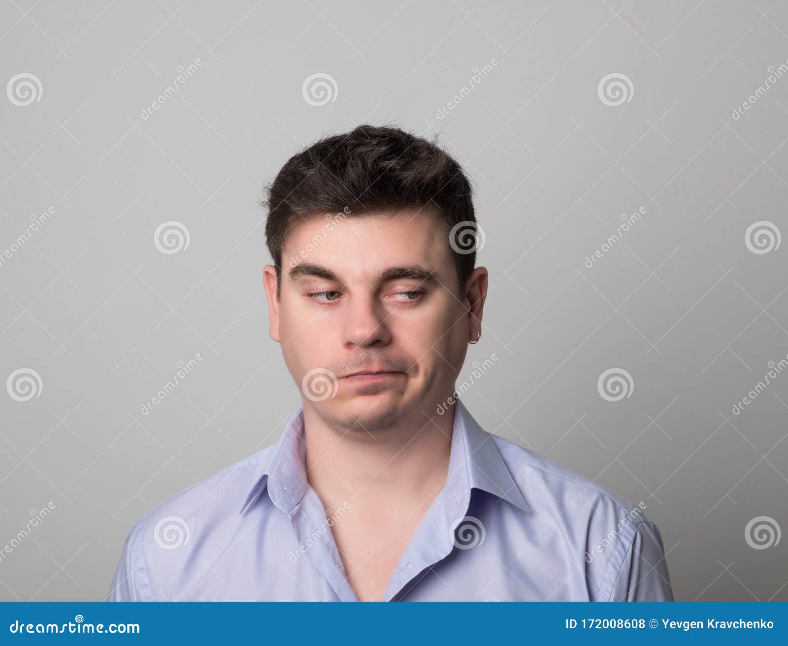 Distressed Man Brunette. Studio Image of a Handsome Pensive Man Stock ...