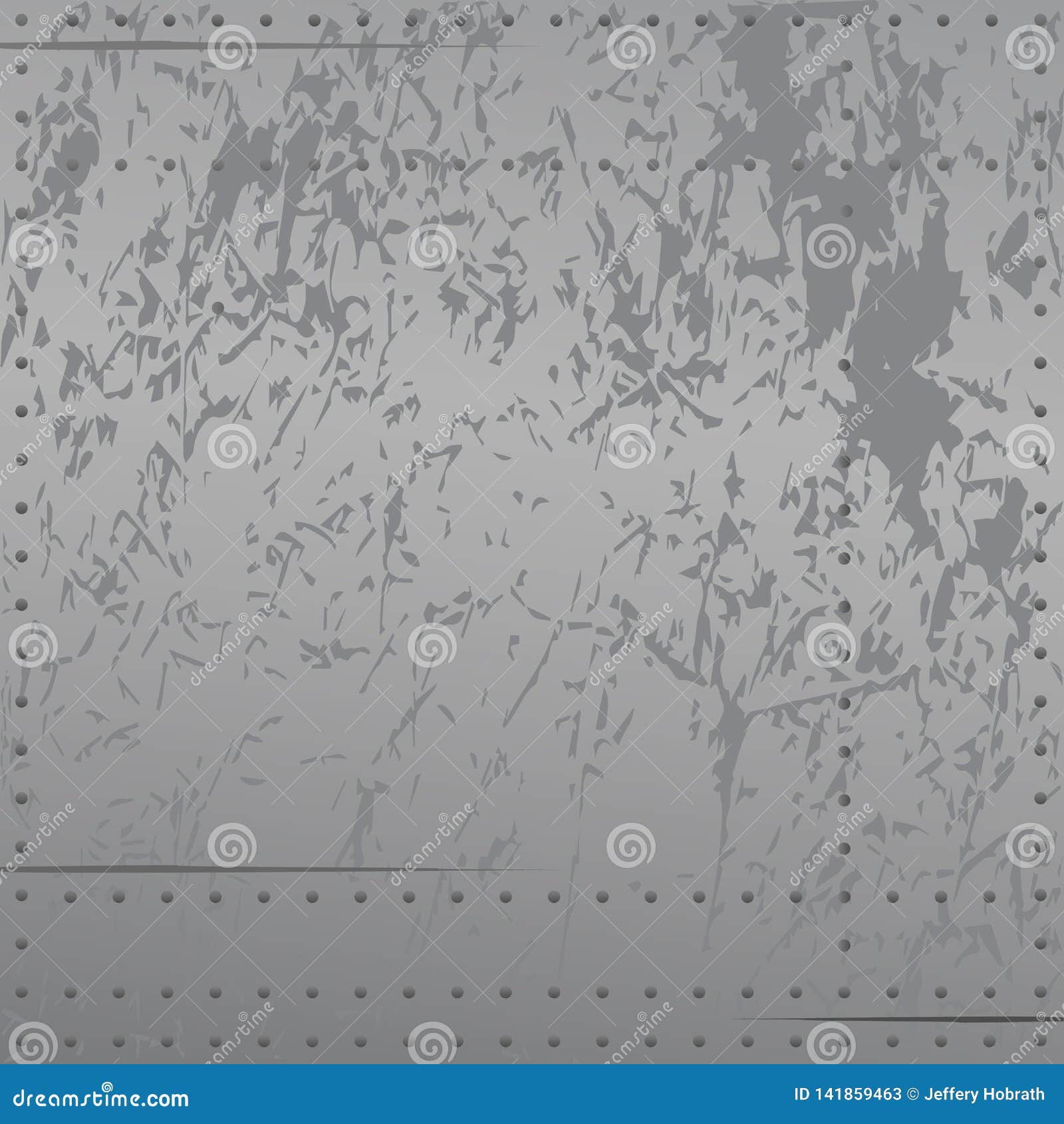 Distressed Metal with Rivets, Scratches, Soft Cool Gradient Tones ...