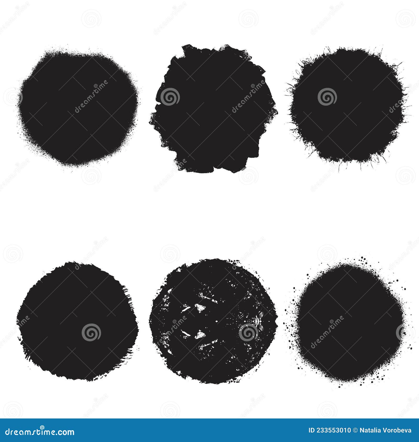 Distressed Overlay Circle Mark Texture Design. Vector Stock Vector ...