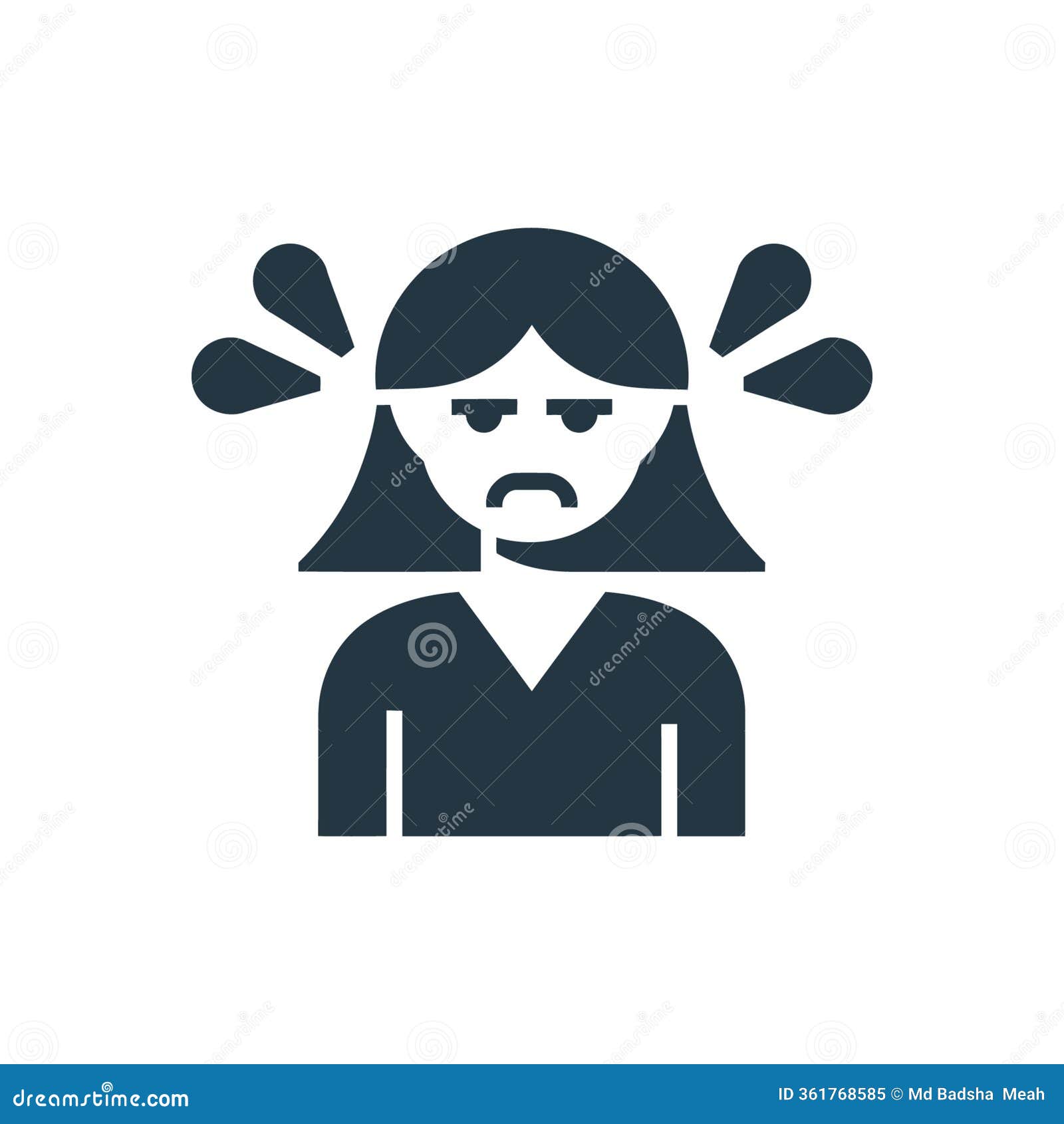 Distressed Person Warning Icon Stock Vector - Illustration of emotion ...