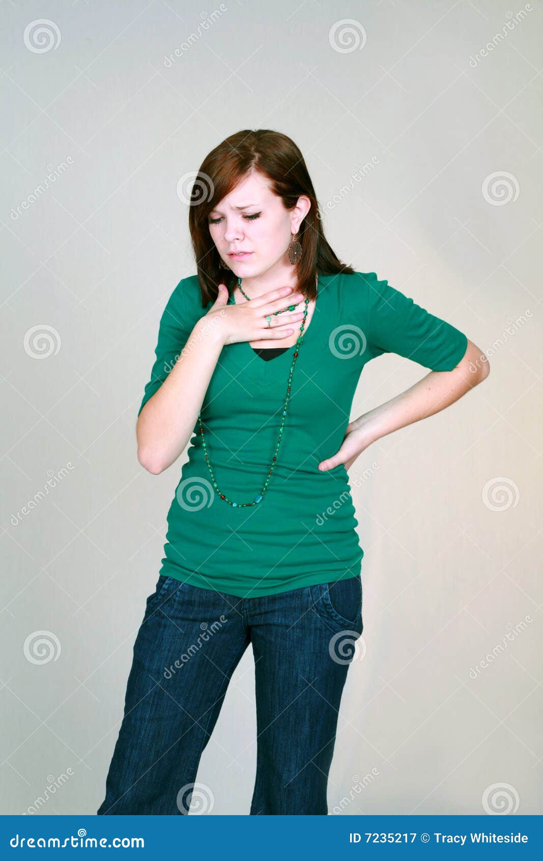 Distressed Redhead Girl stock image. Image of female, unhappy - 7235217