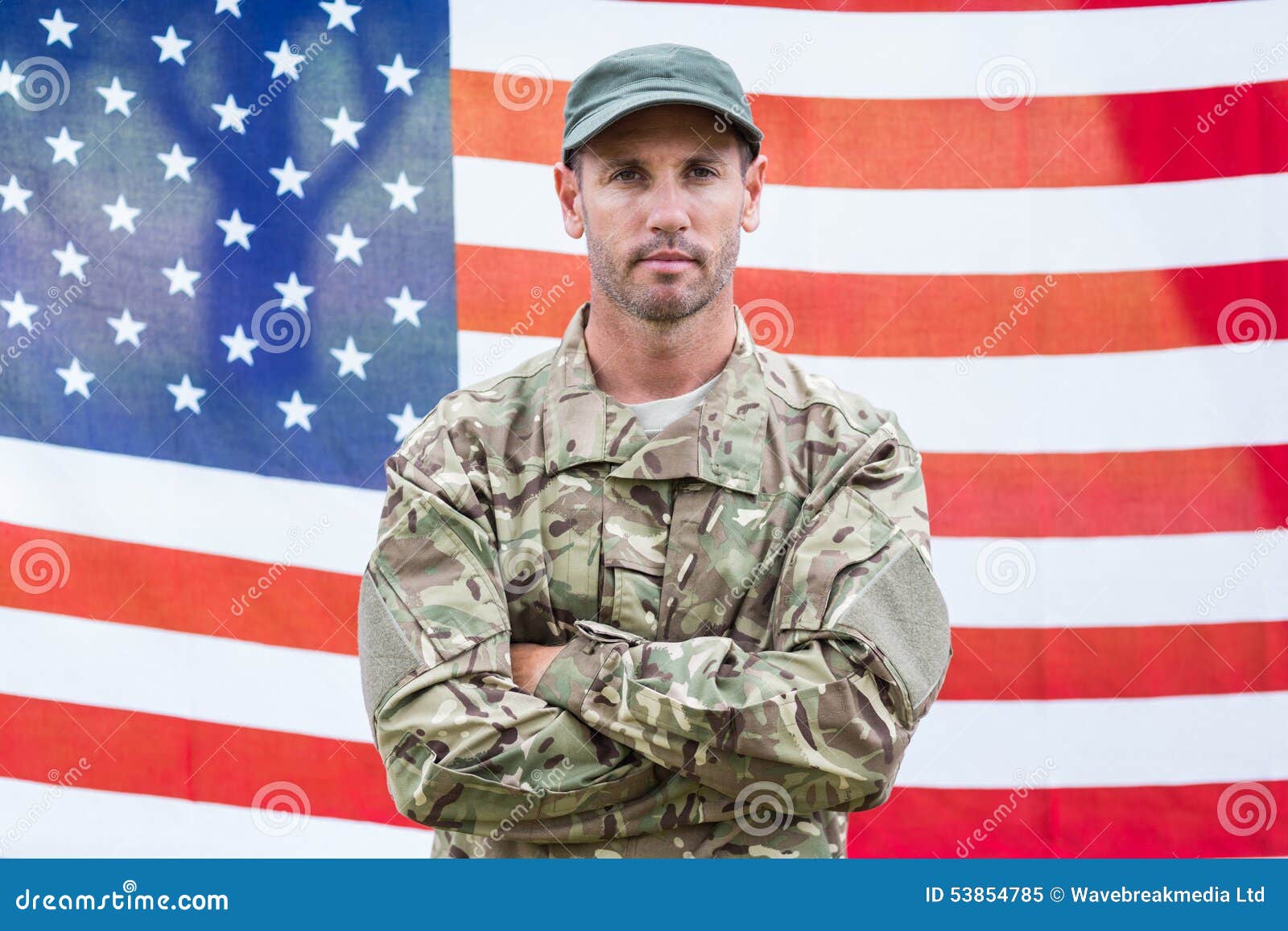 Distressed Soldier Looking at Camera Stock Image - Image of depressed ...