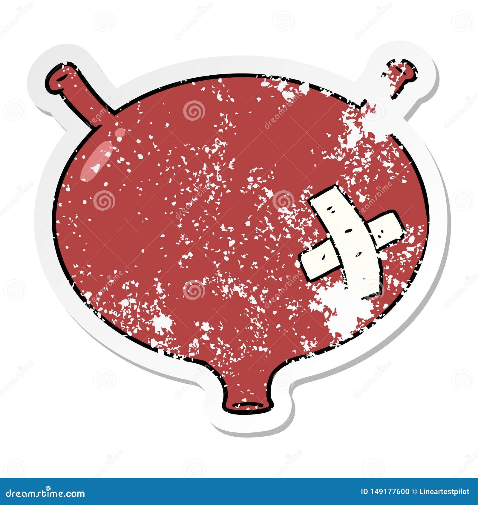 Distressed Sticker of a Cartoon Bladder Stock Vector - Illustration of ...