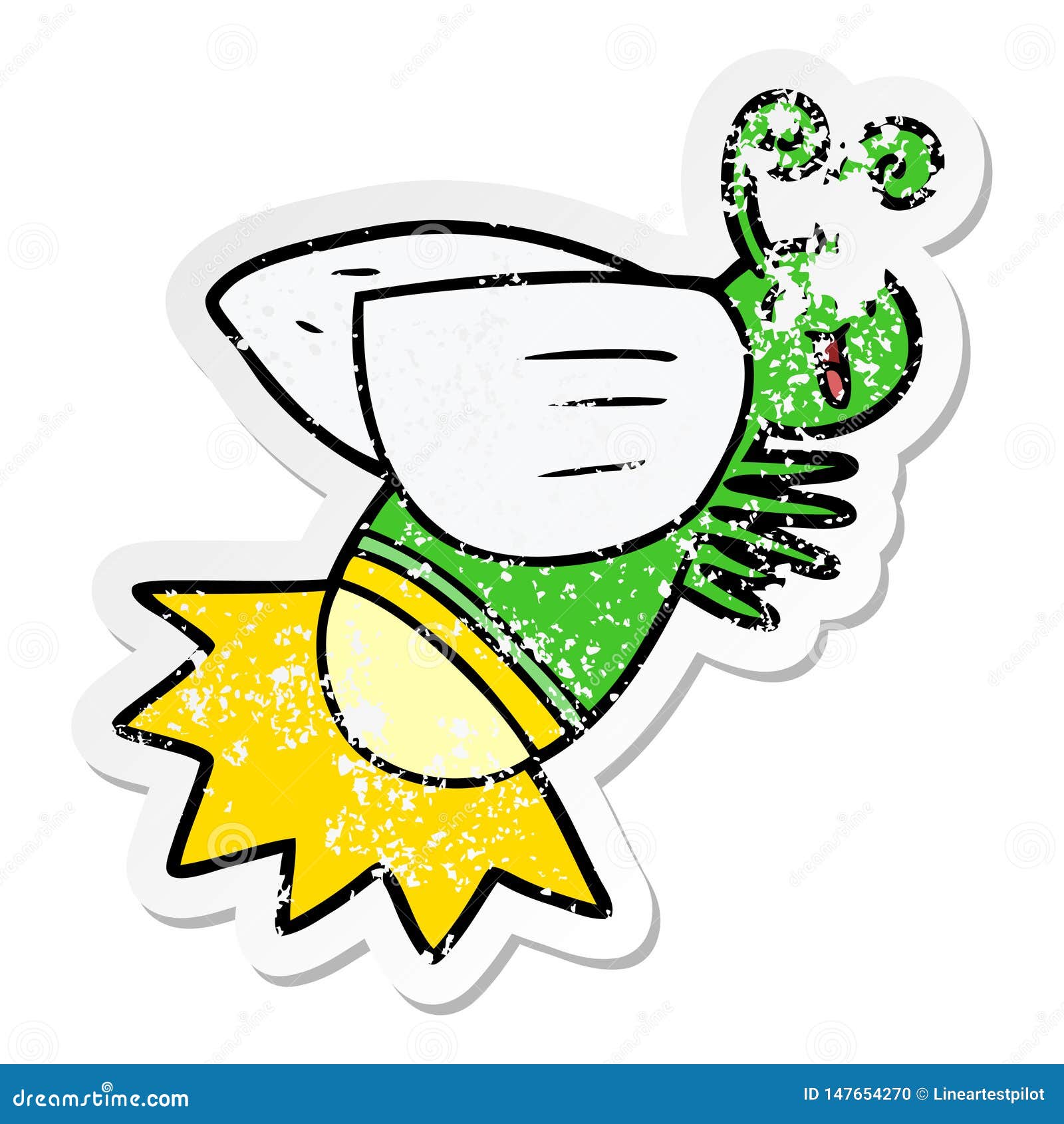 Distressed Sticker of a Cartoon Glow Bug Stock Vector - Illustration of ...