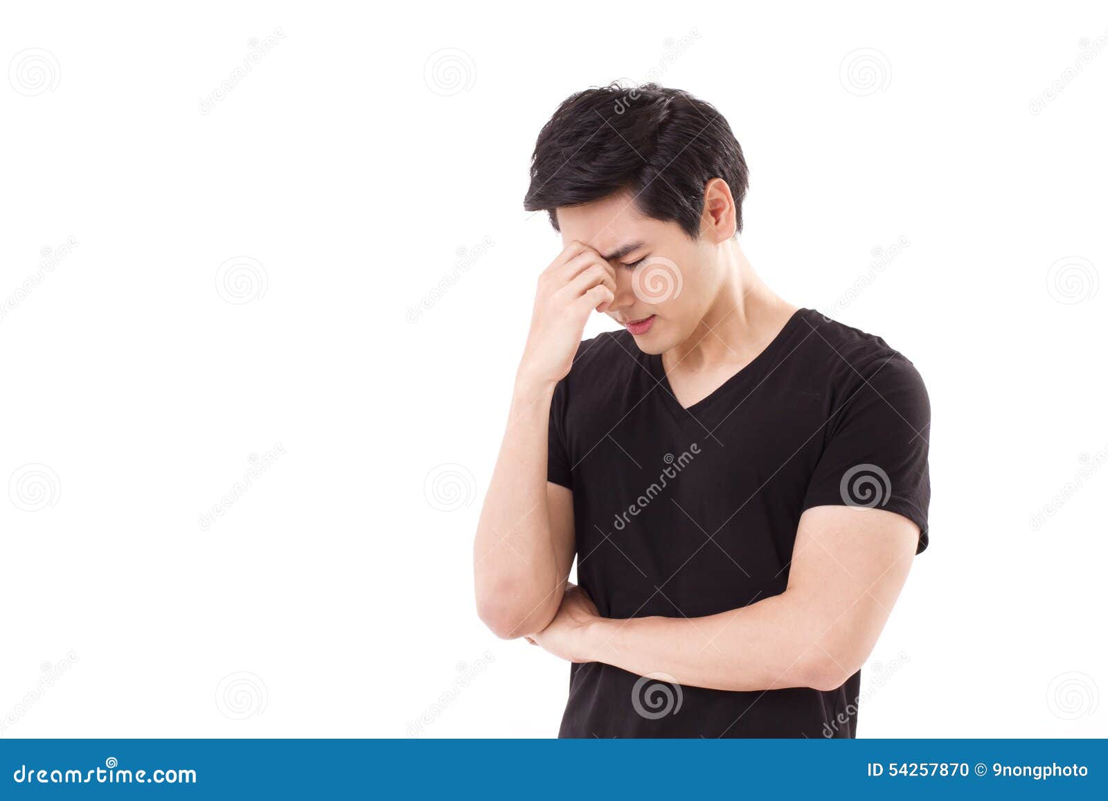 Distressed, Stressful Man Thinking, Suffering Stock Photo - Image of ...