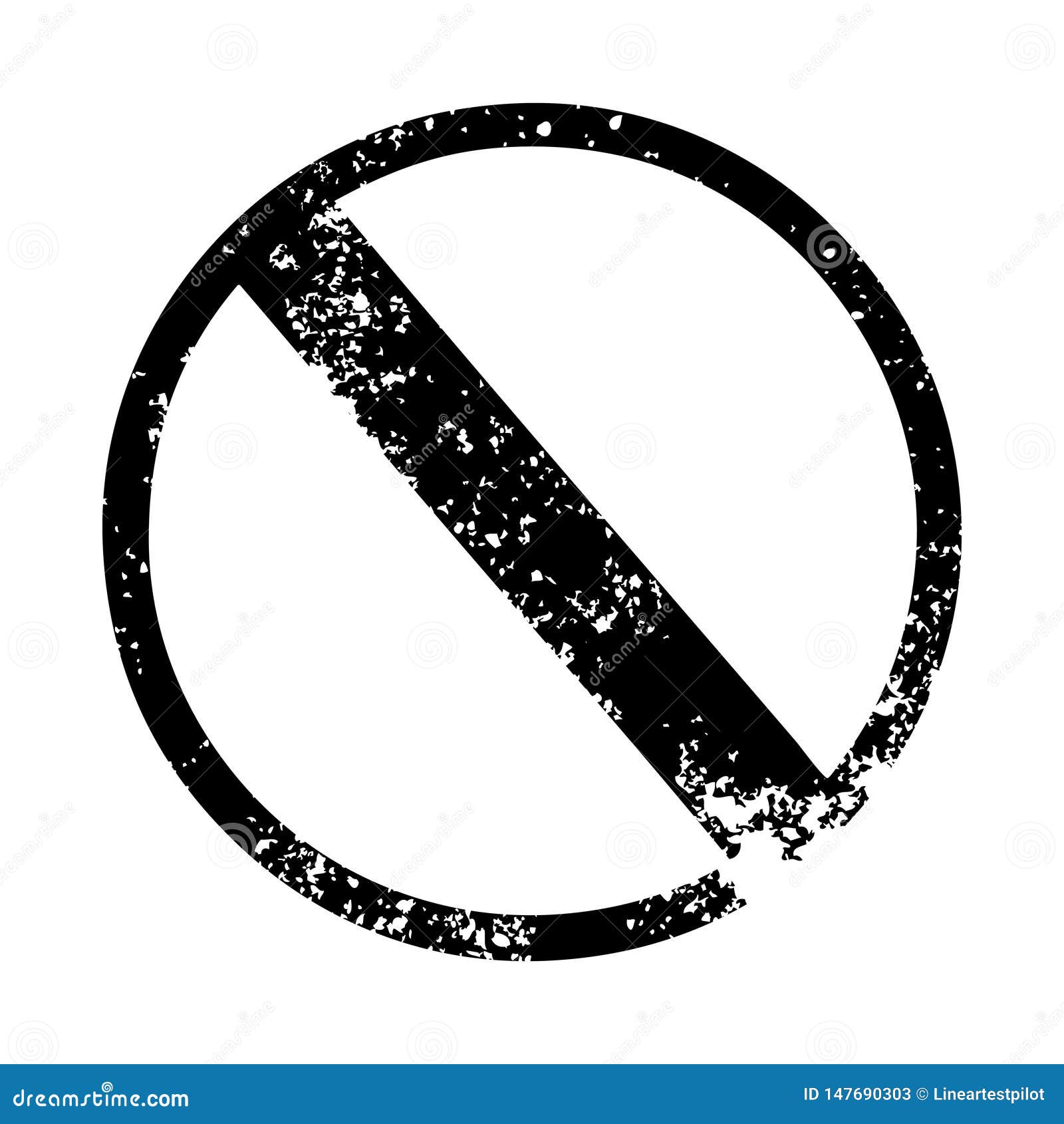 Distressed Symbol Not Allowed Sign Stock Vector - Illustration of retro ...