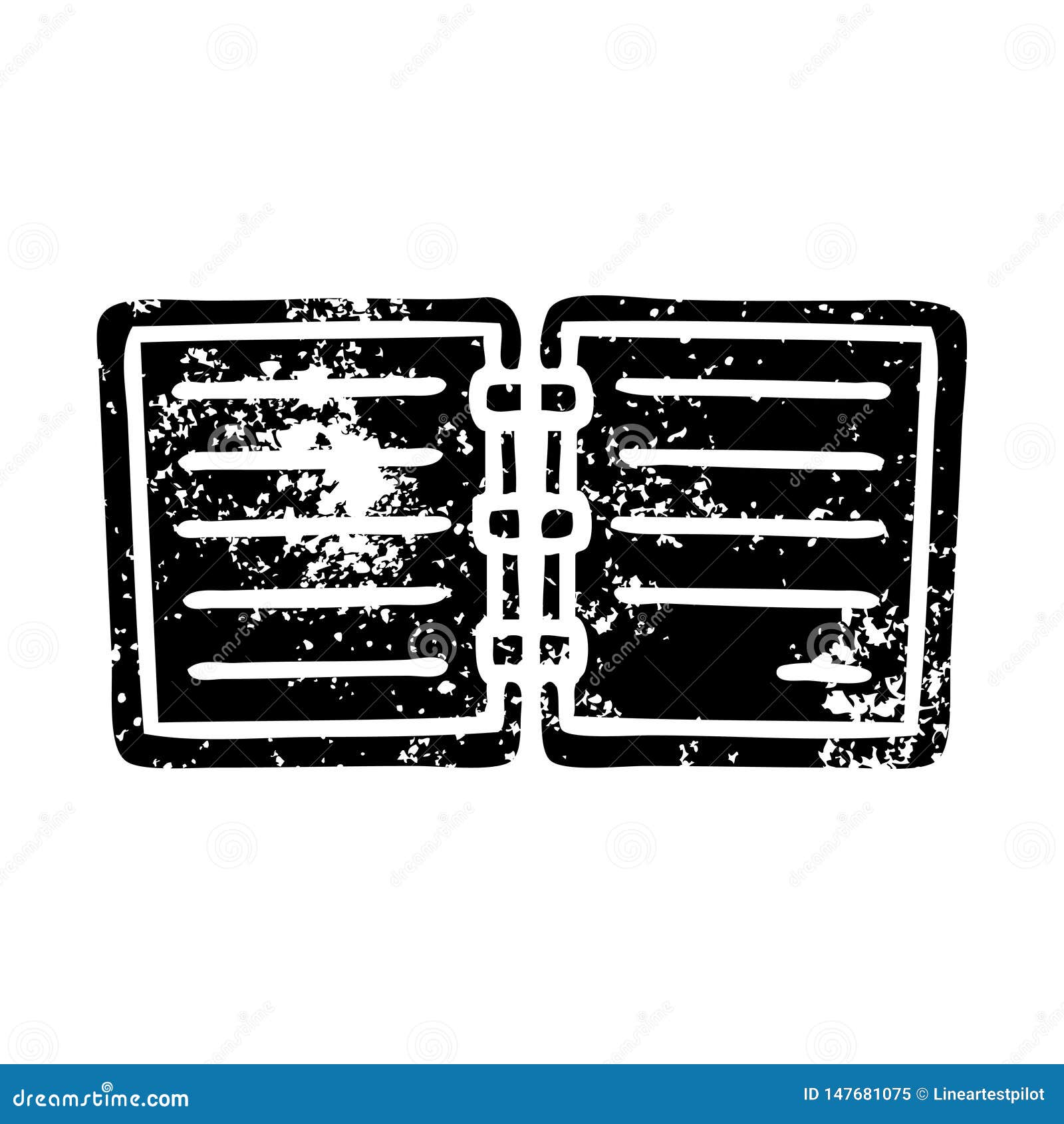Distressed Symbol Note Book Stock Vector - Illustration of cute ...