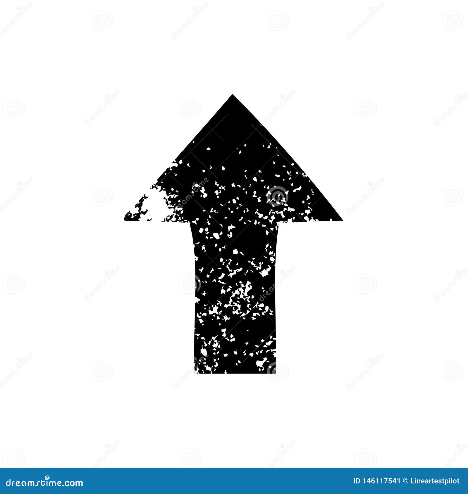 Distressed Symbol of a Pointing Arrow Stock Vector - Illustration of ...
