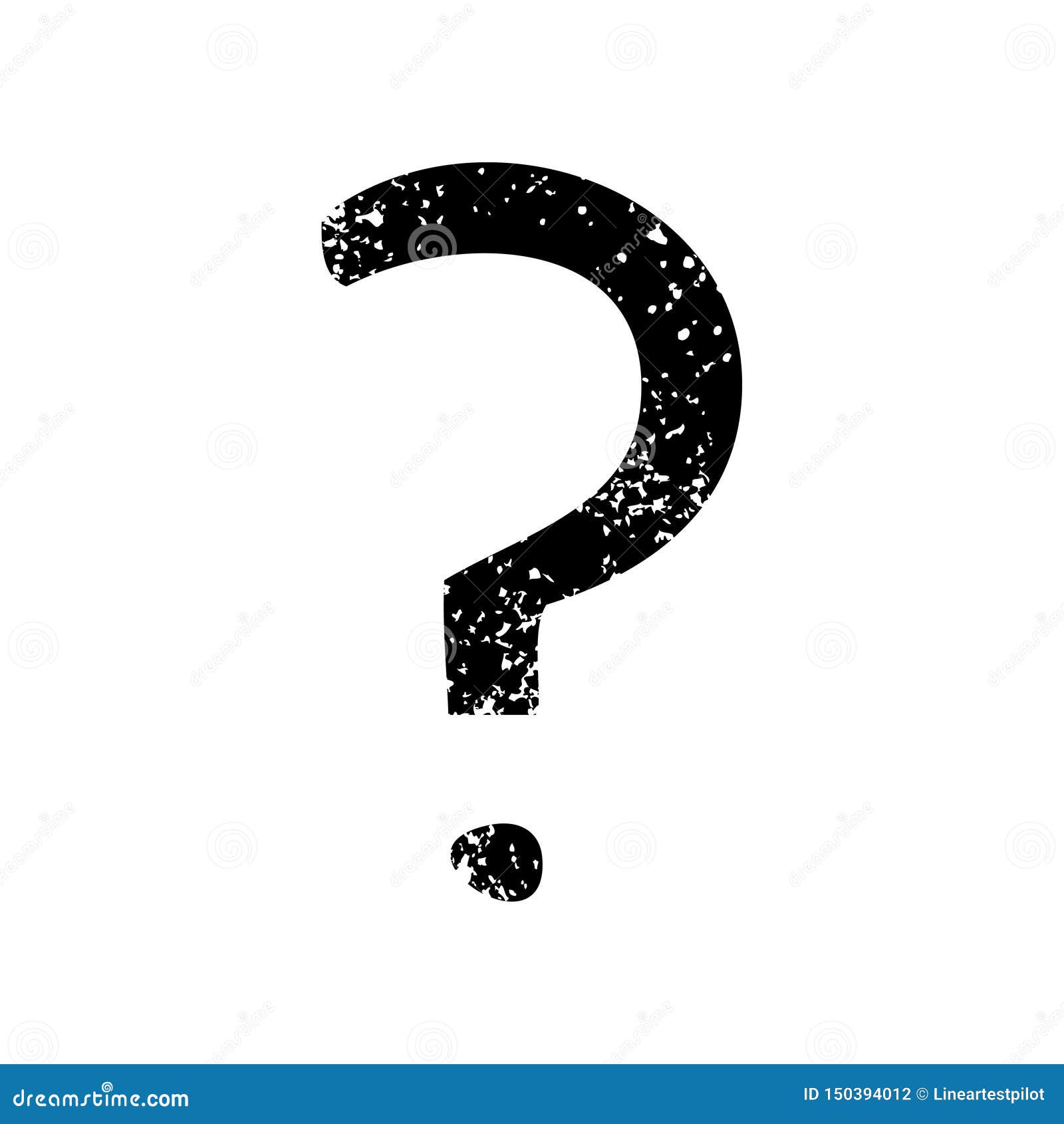 Distressed Symbol of a Question Mark Stock Vector - Illustration of ...