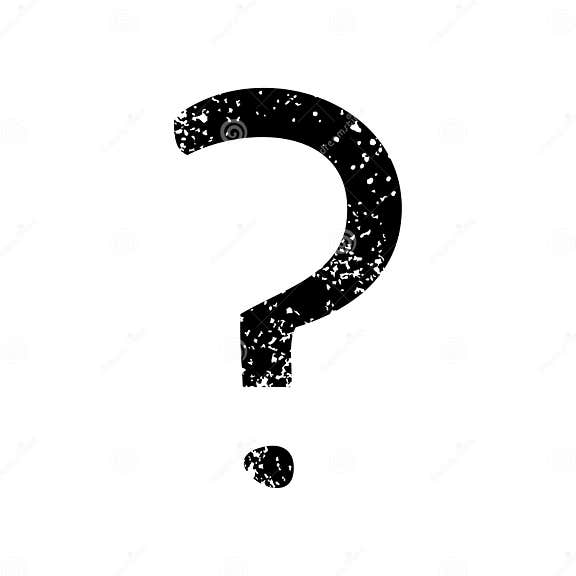 Distressed Symbol of a Question Mark Stock Vector - Illustration of ...