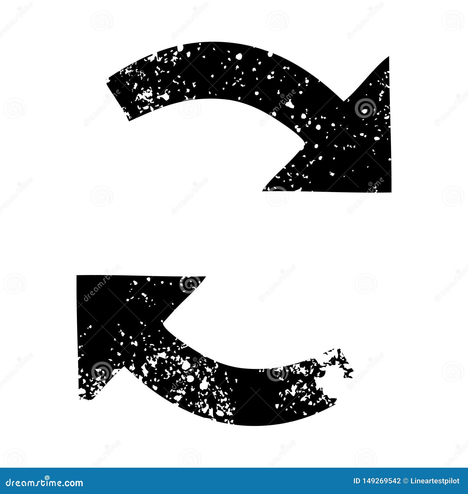Distressed Symbol Recycling Arrows Stock Vector - Illustration of cute ...