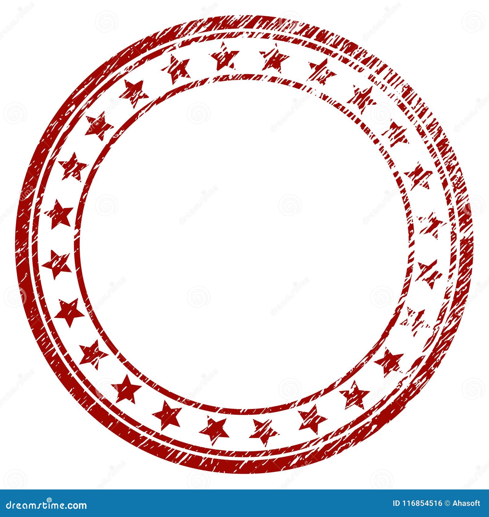 Distressed Textured Starred Round Frame Stock Vector - Illustration of ...