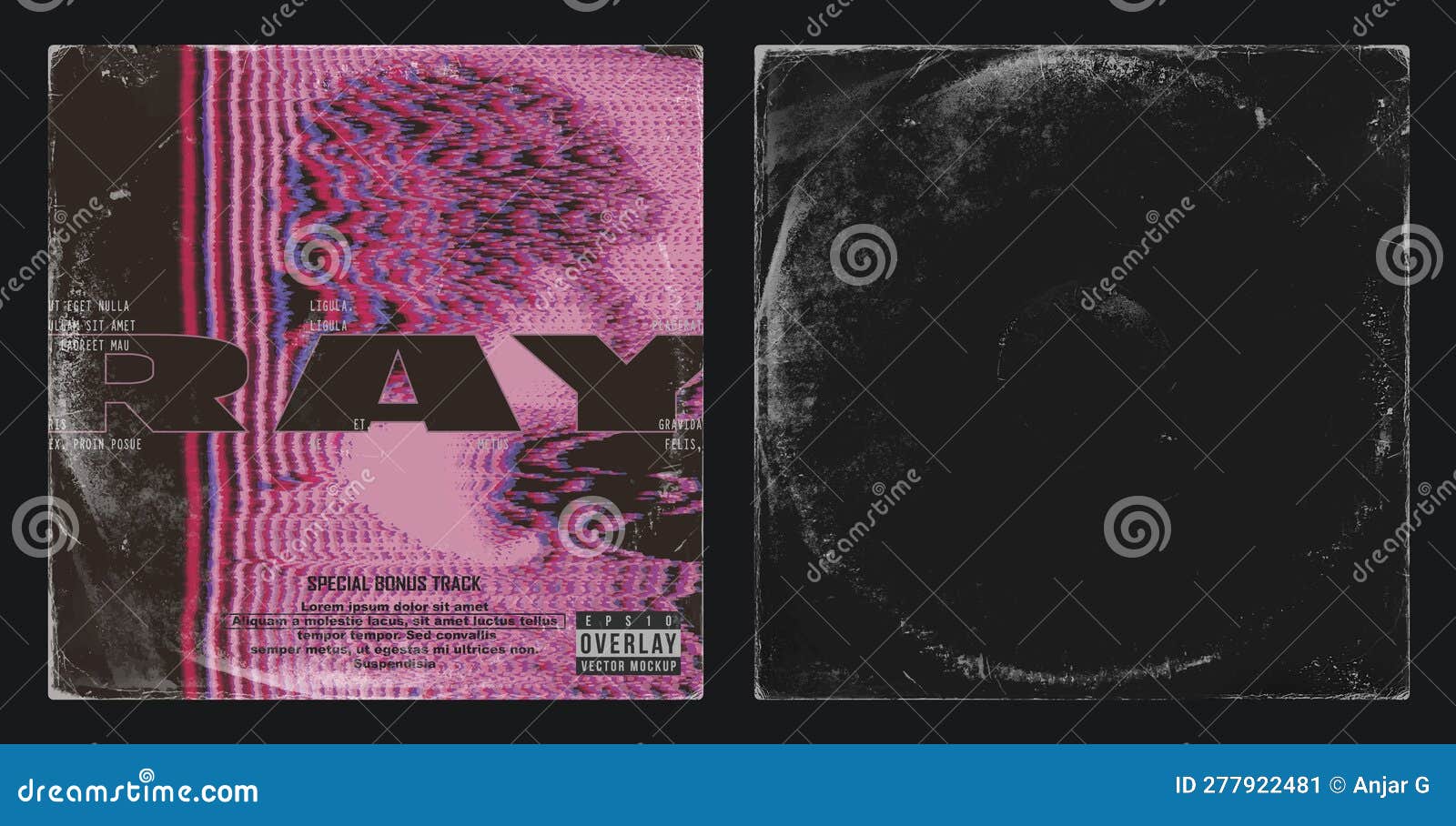 Distressed Vinyl Texture Overlay for Cover Art Design Stock Vector ...