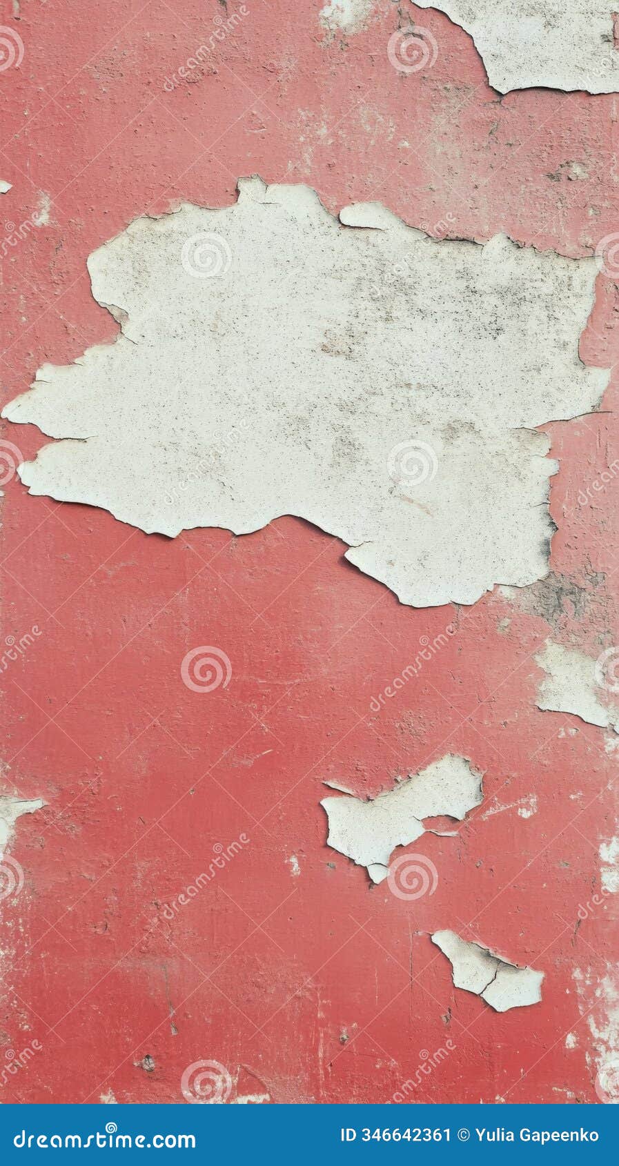 Exposed Red Wall with Peeling Paint Revealing Cracked Texture and ...