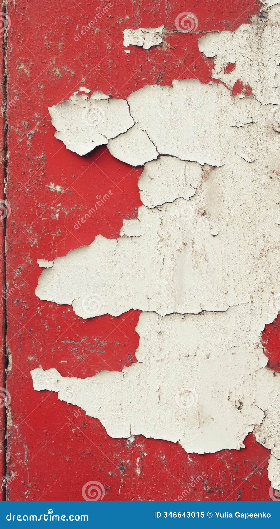 Exposed Red Wall with Peeling Paint Revealing Cracked Texture and ...