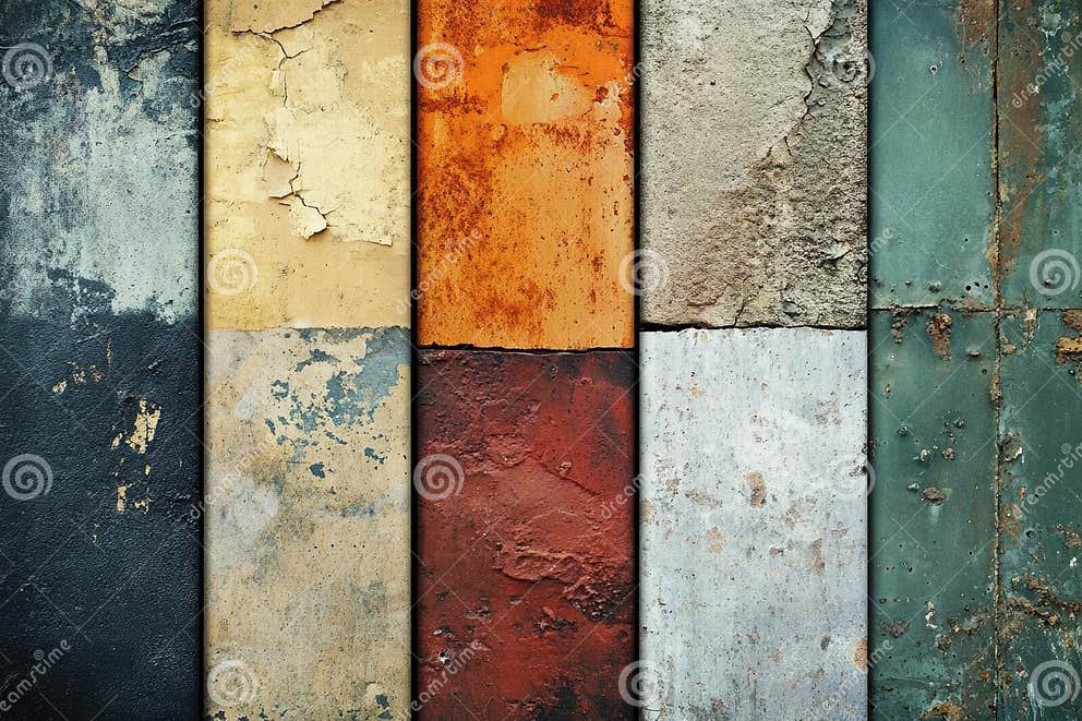 Distressed and Weathered Wall Textures, a Collection of 6 Unique ...