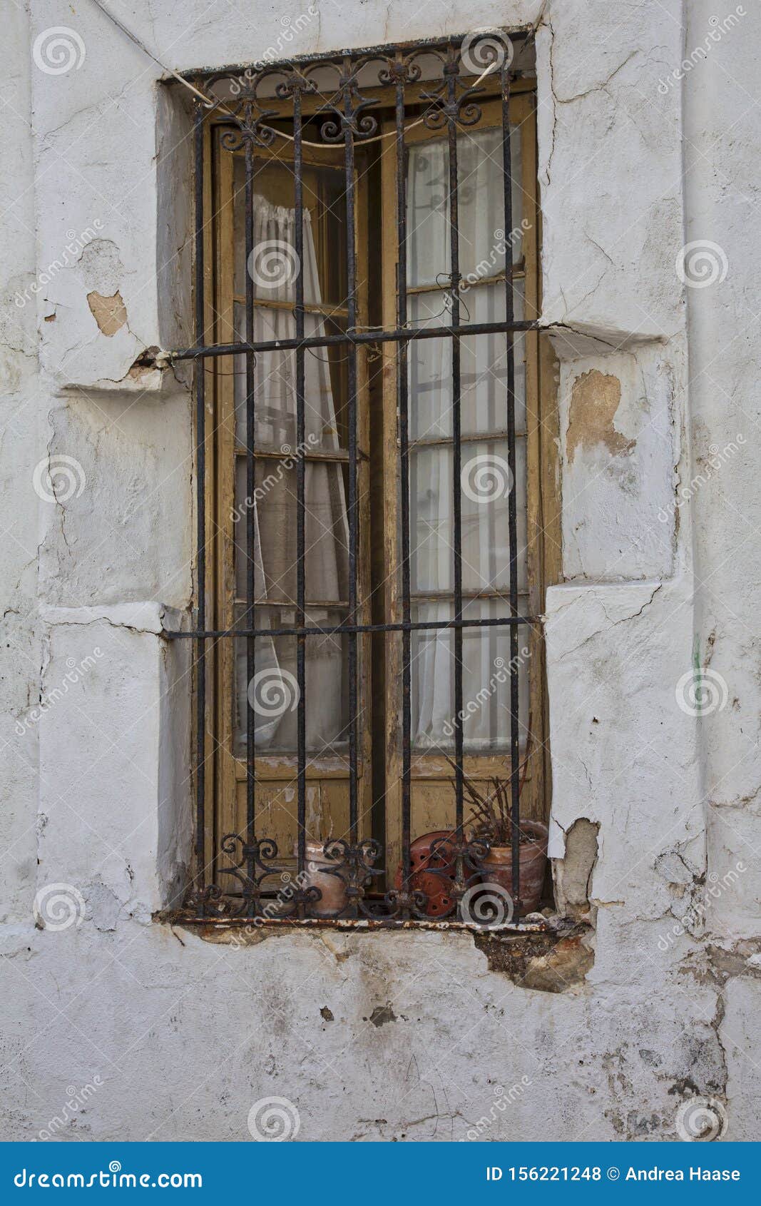 Distressed Window at Old Shabby House Stock Photo - Image of lost ...
