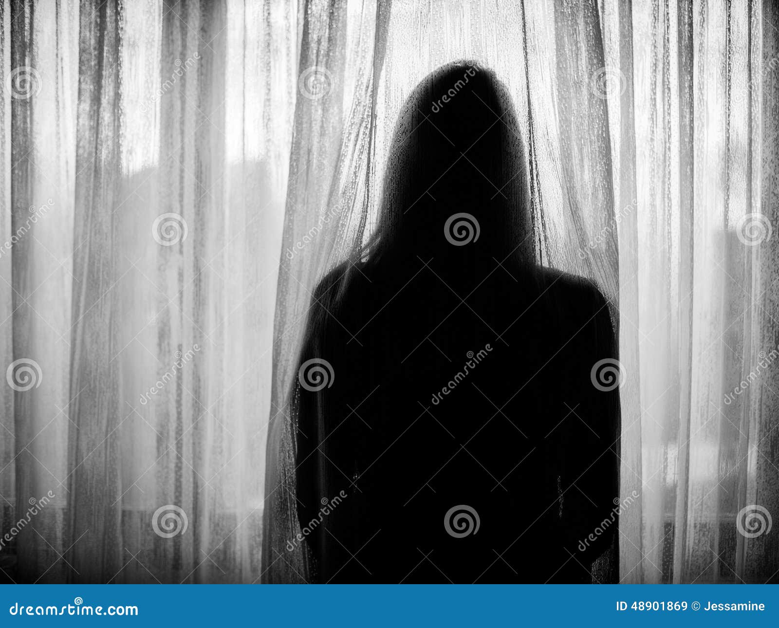 Distressed woman stock image. Image of curtain, depressed - 48901869