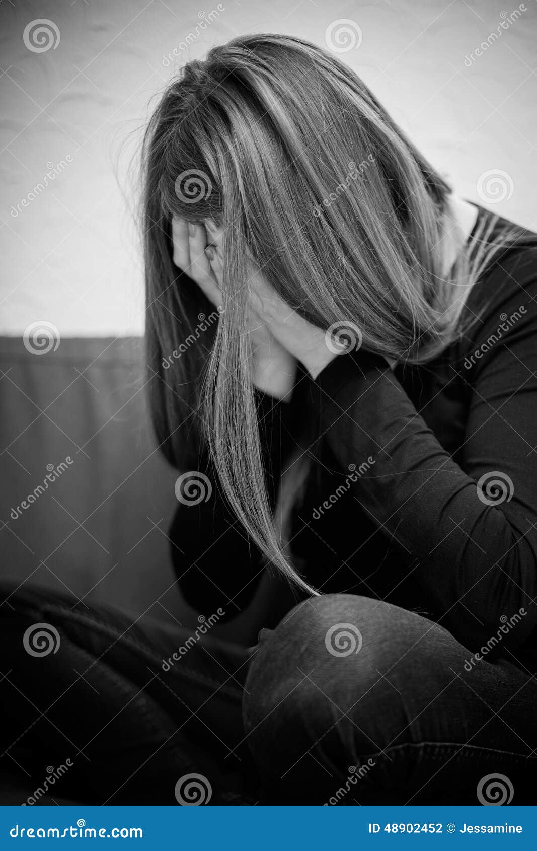 Distressed woman stock photo. Image of female, girl, melancholy - 48902452
