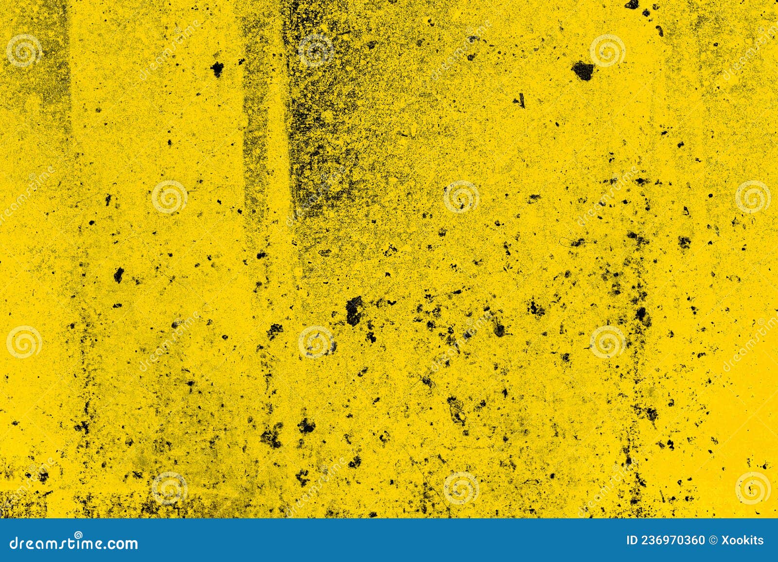 Distressed Yellow Grunge Texture on Metal Sheet for Background Stock ...