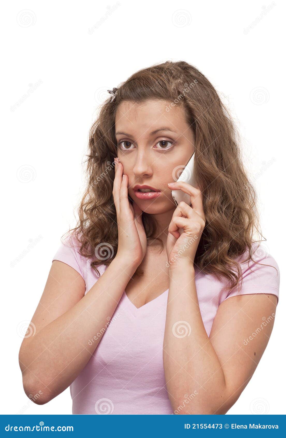 Distressed young woman stock image. Image of brunette - 21554473