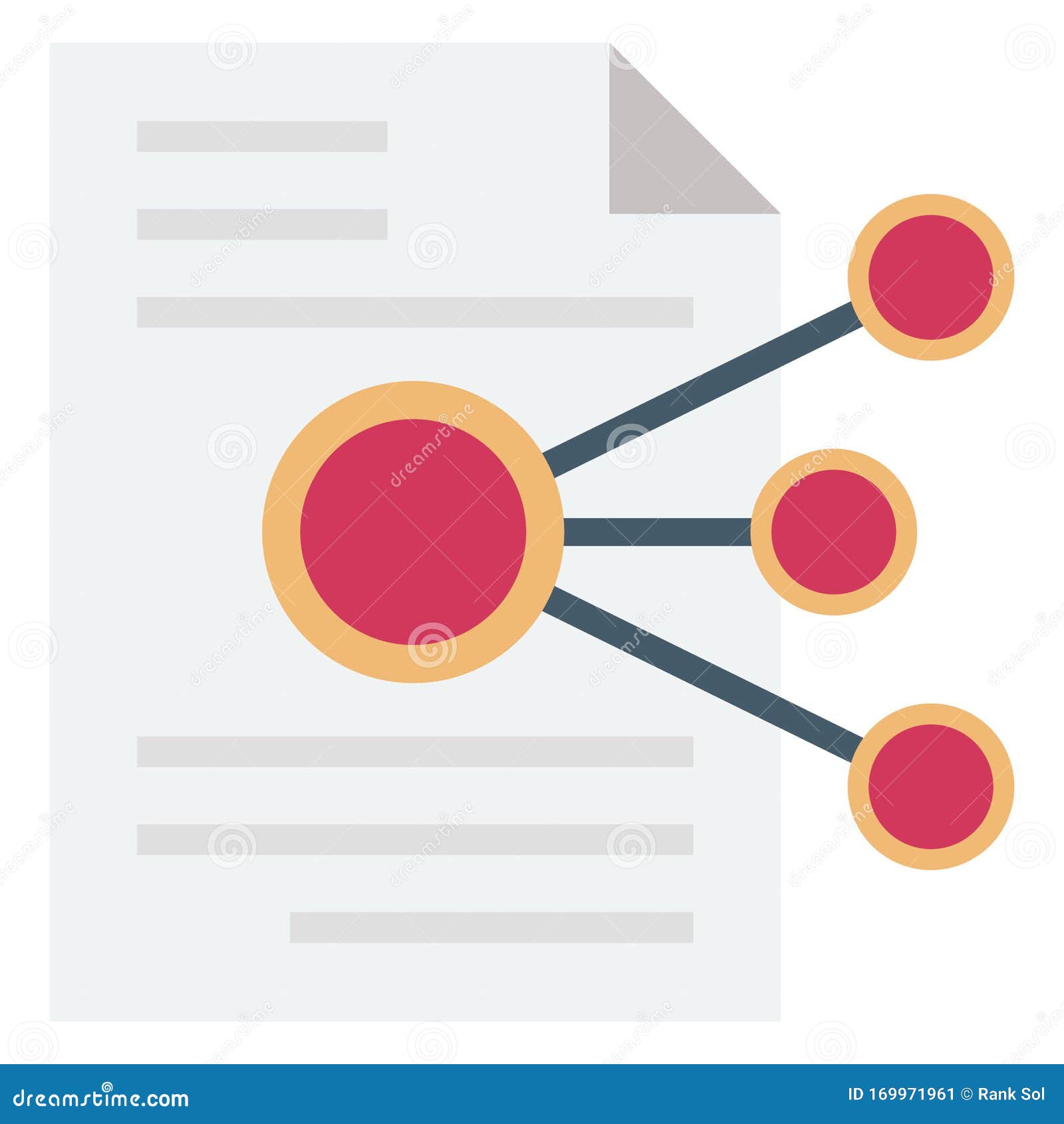 Distribute, Document Sharing Color Vector Icon Which Can Easily Modify ...