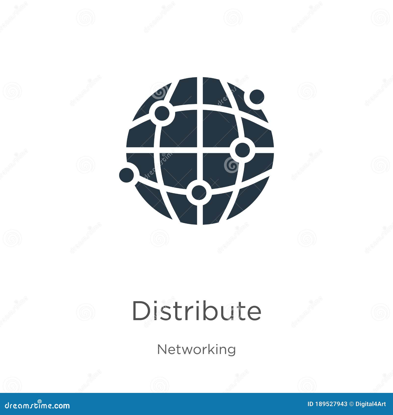 Distribute Icon Vector. Trendy Flat Distribute Icon from Networking ...