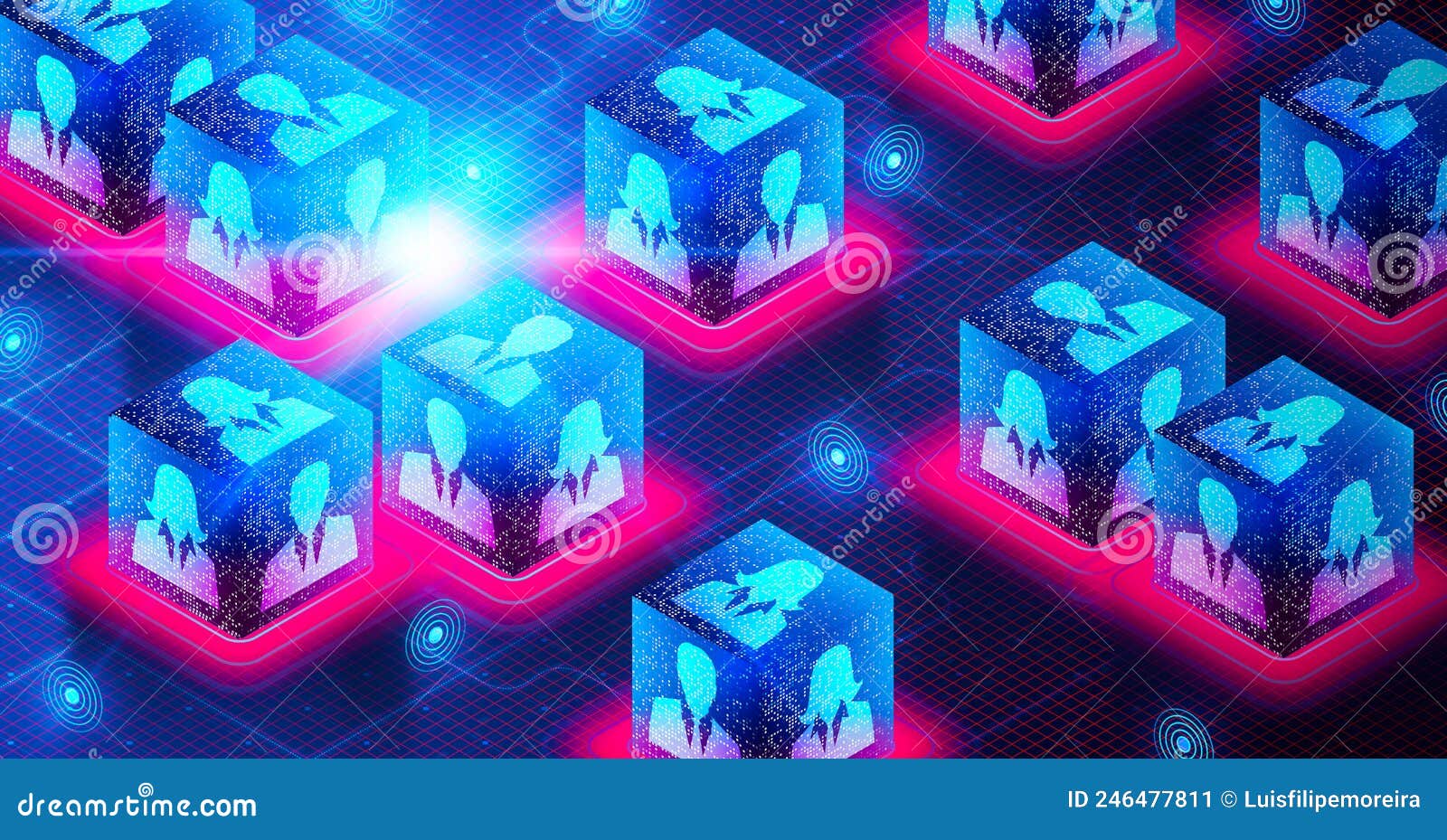 Distributed Autonomous Organization Concept - 3D Illustration Stock ...