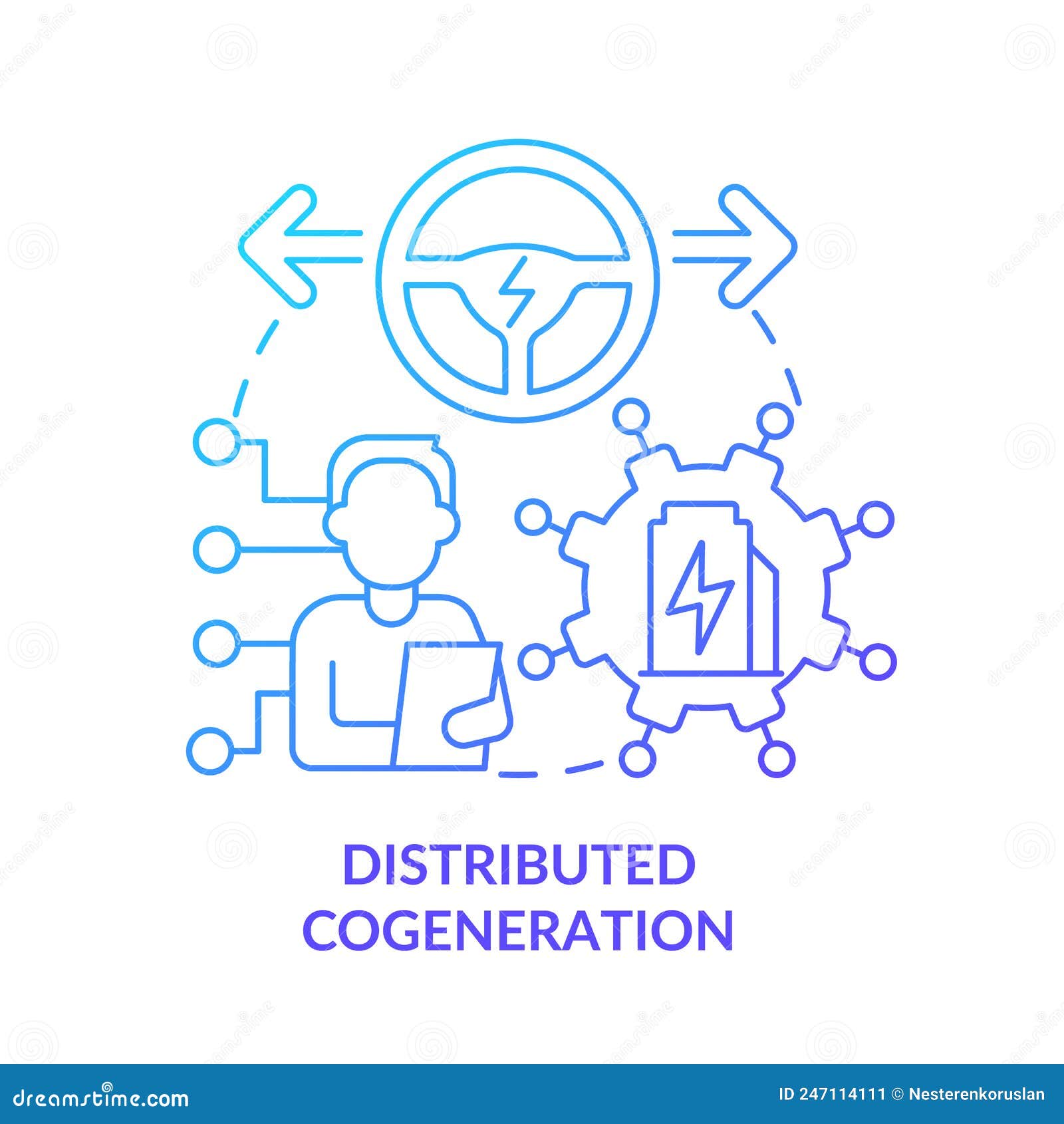 Distributed Cogeneration Turquoise Concept Icon Cartoon Vector ... Distributed Cogeneration Turquoise Concept Icon Cartoon Vector ...