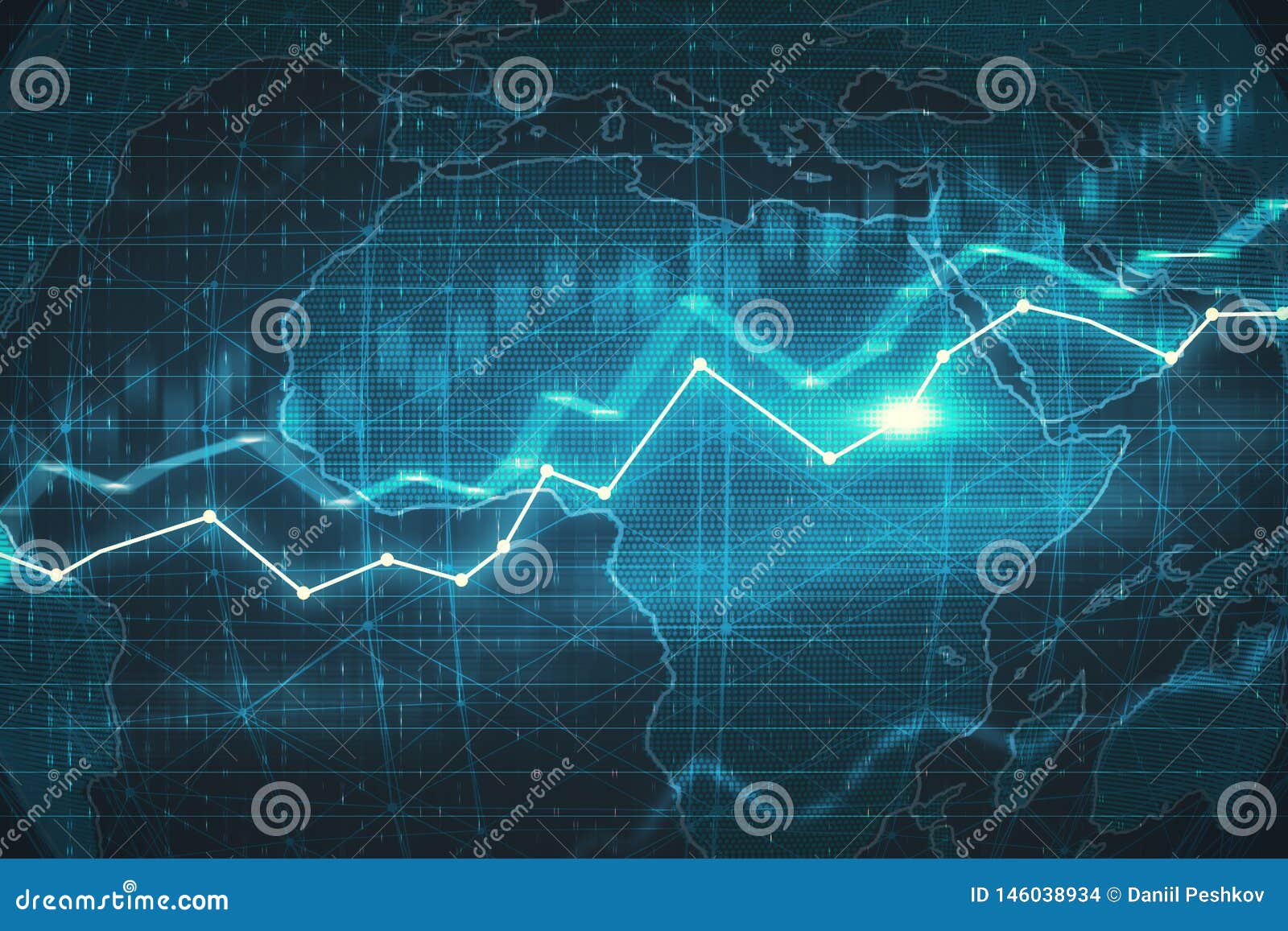 Distributed Data and Economy Concept Stock Illustration - Illustration ...
