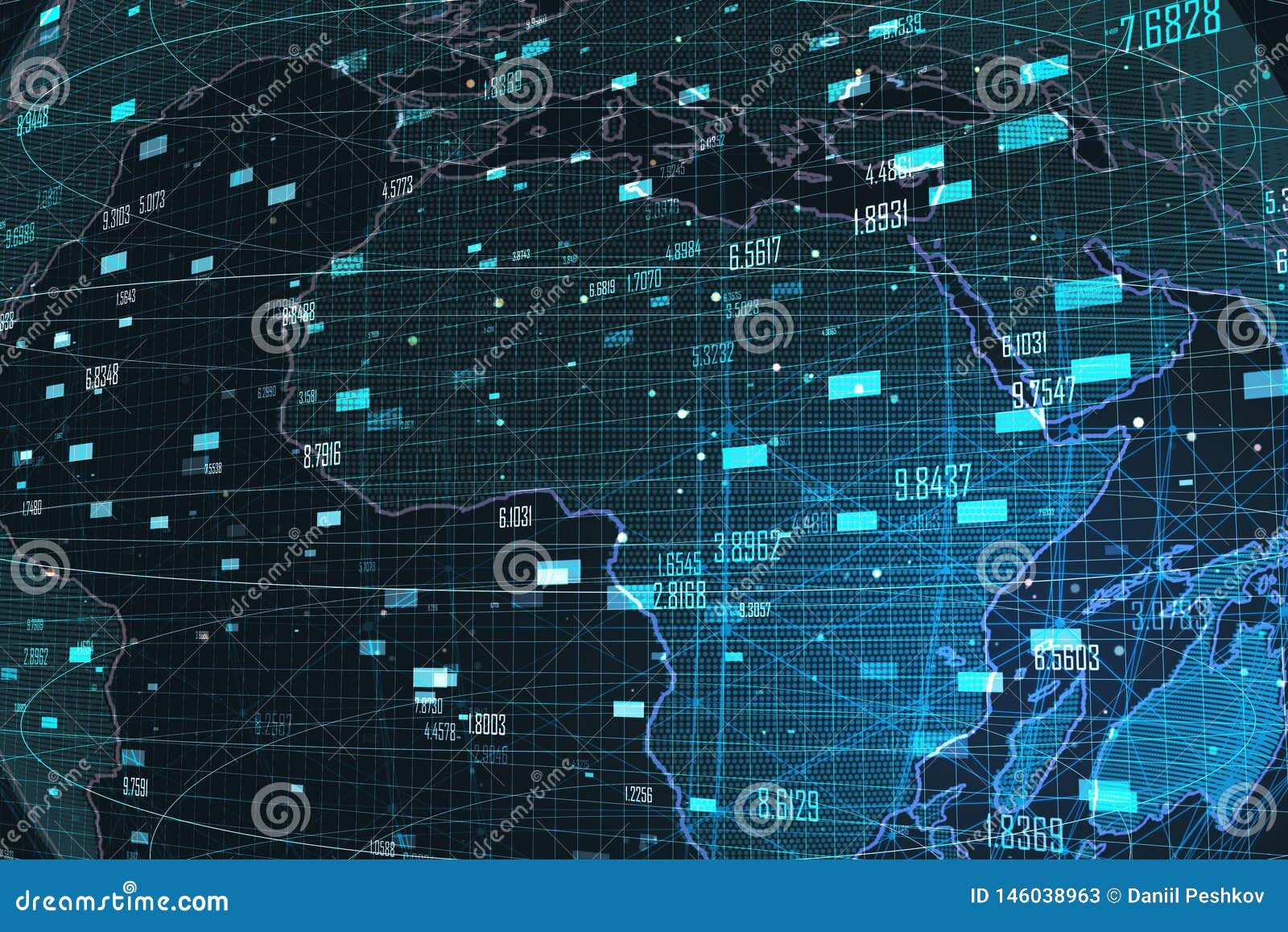 Distributed Data and Stats Concept Stock Illustration - Illustration of ...