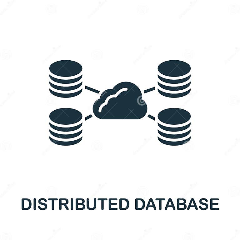 Distributed Database Icon. Monochrome Simple Line Data Science Icon for ...