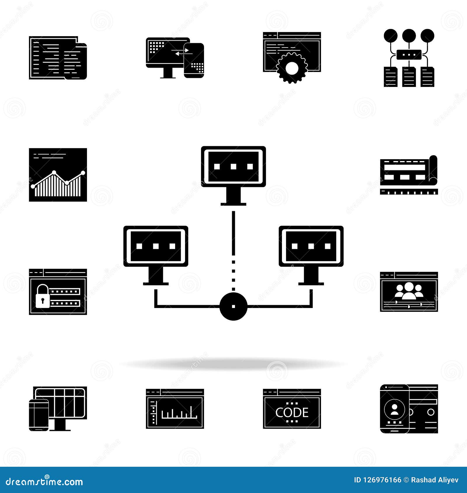 Distributed Database Icon. Web Development Icons Universal Set for Web ...