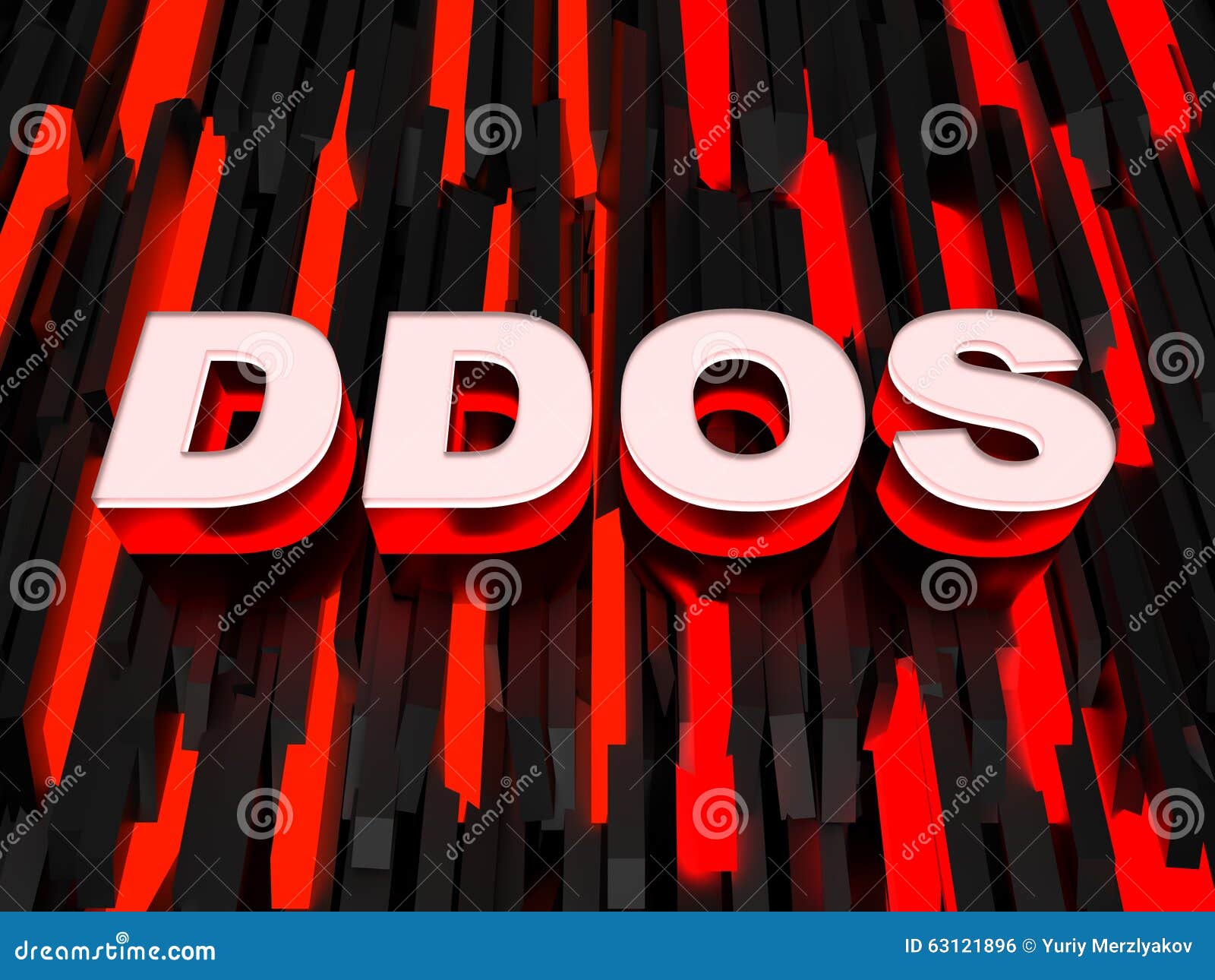 Distributed Denial-of-service (DDoS) Attack Stock Illustration ...