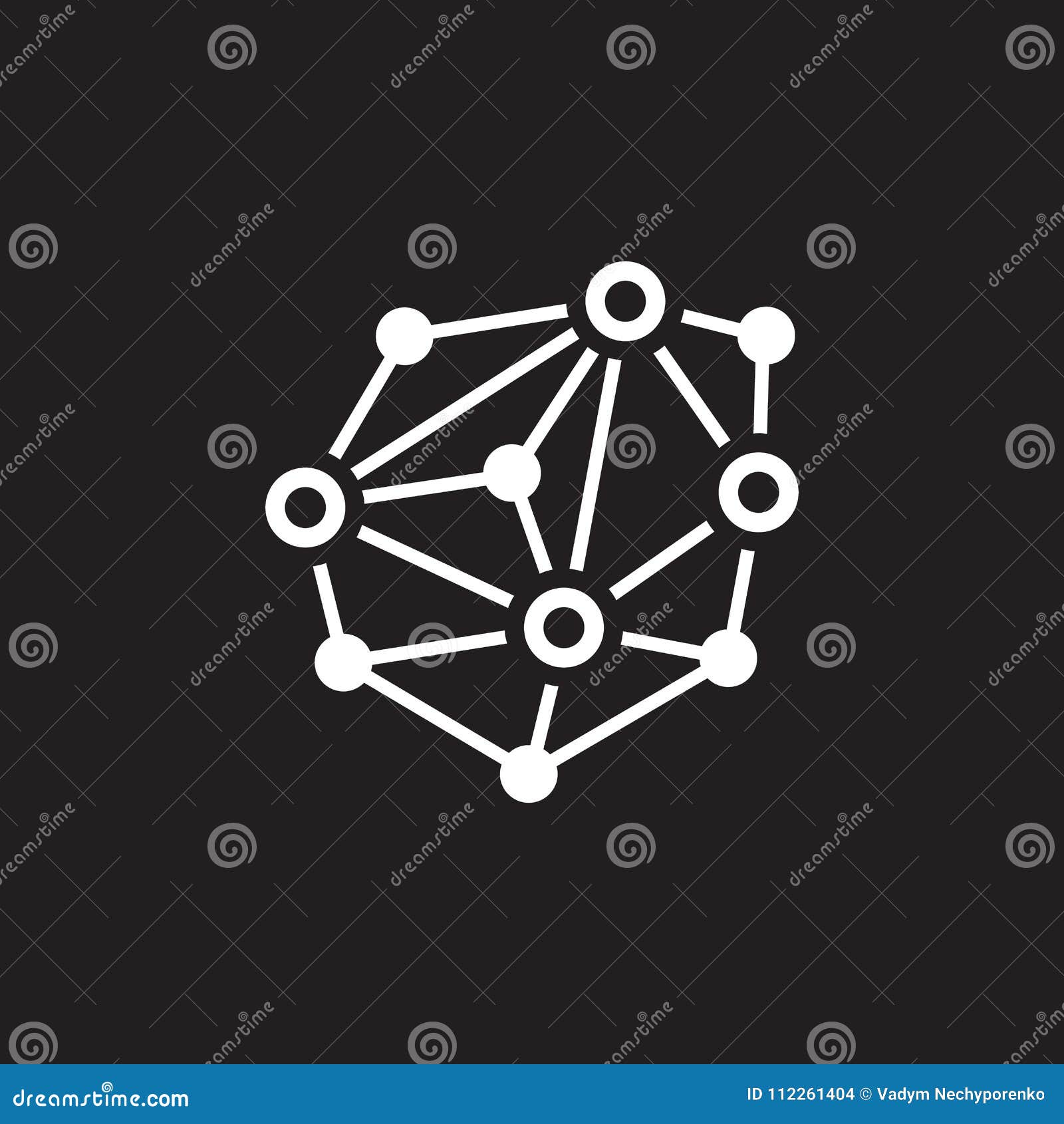 Distributed Network Icon. stock vector. Illustration of mining - 112261404