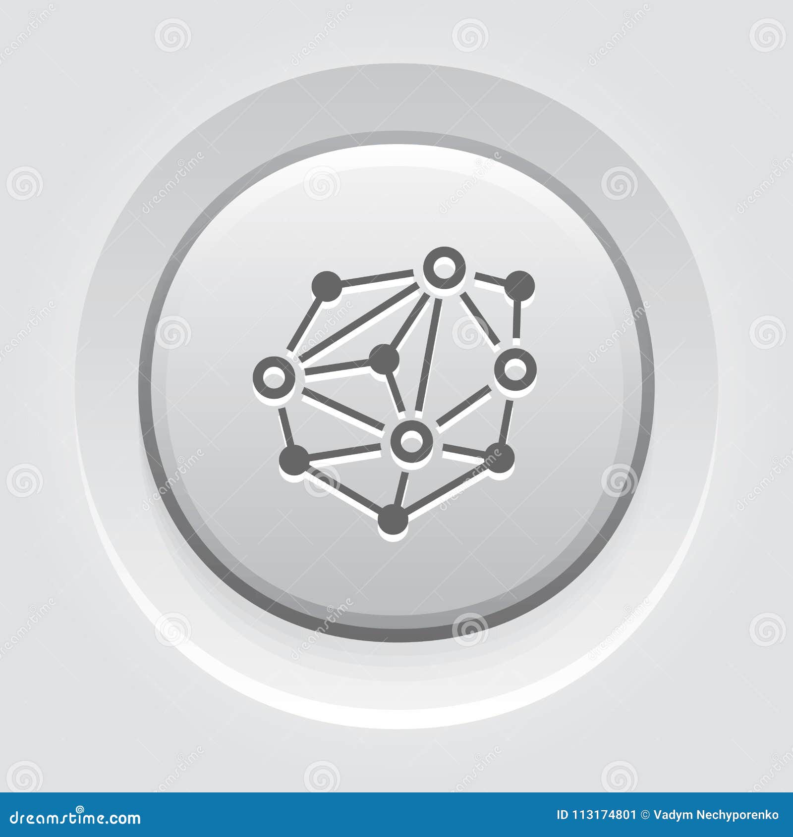 Distributed Network Icon. stock vector. Illustration of security ...