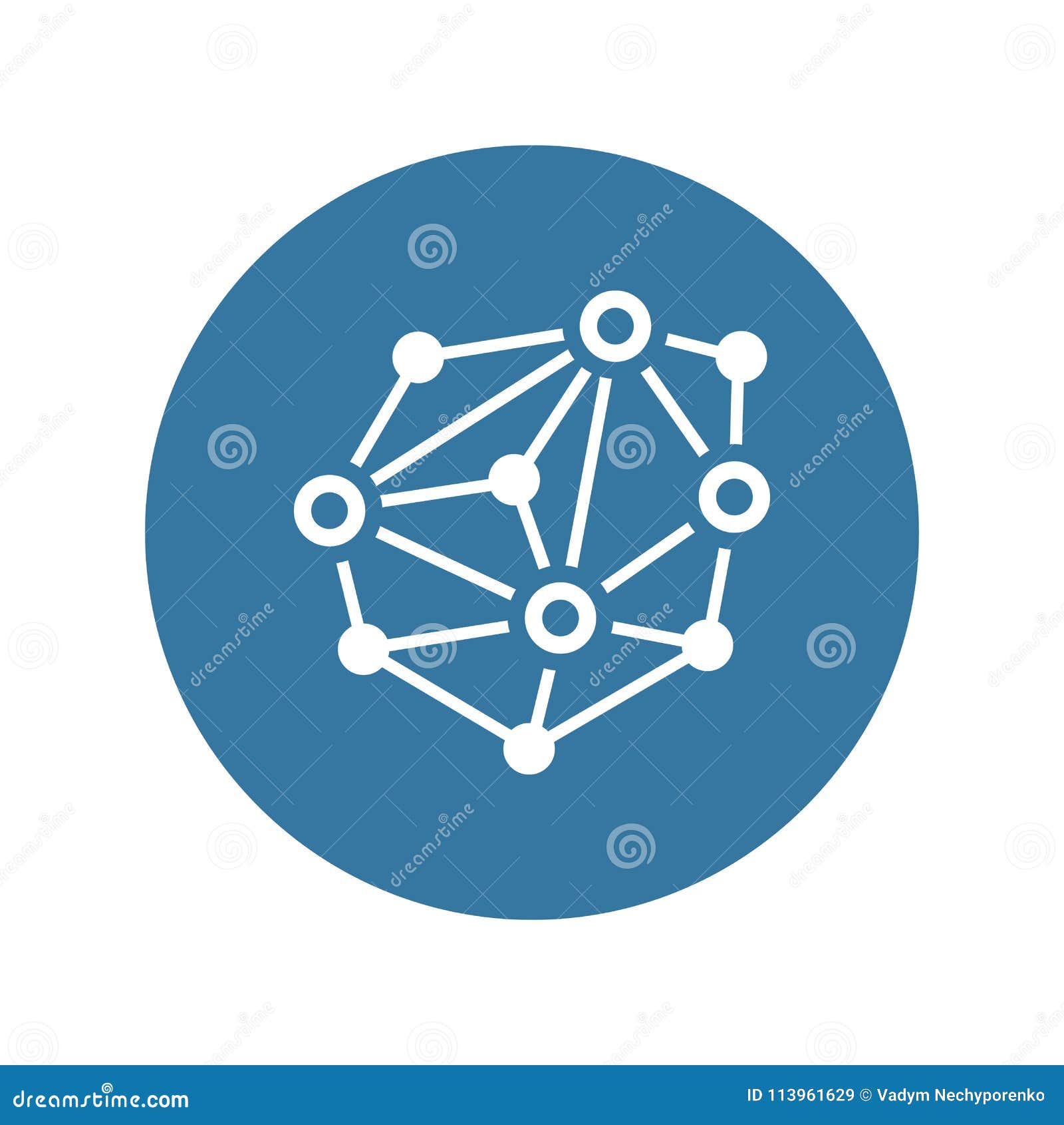 Distributed Network Icon. stock vector. Illustration of security ...