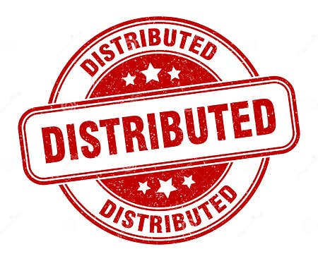 Distributed Stamp. Distributed Label. Round Grunge Sign Stock Vector ...