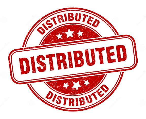 Distributed Stamp. Distributed Label. Round Grunge Sign Stock Vector ...