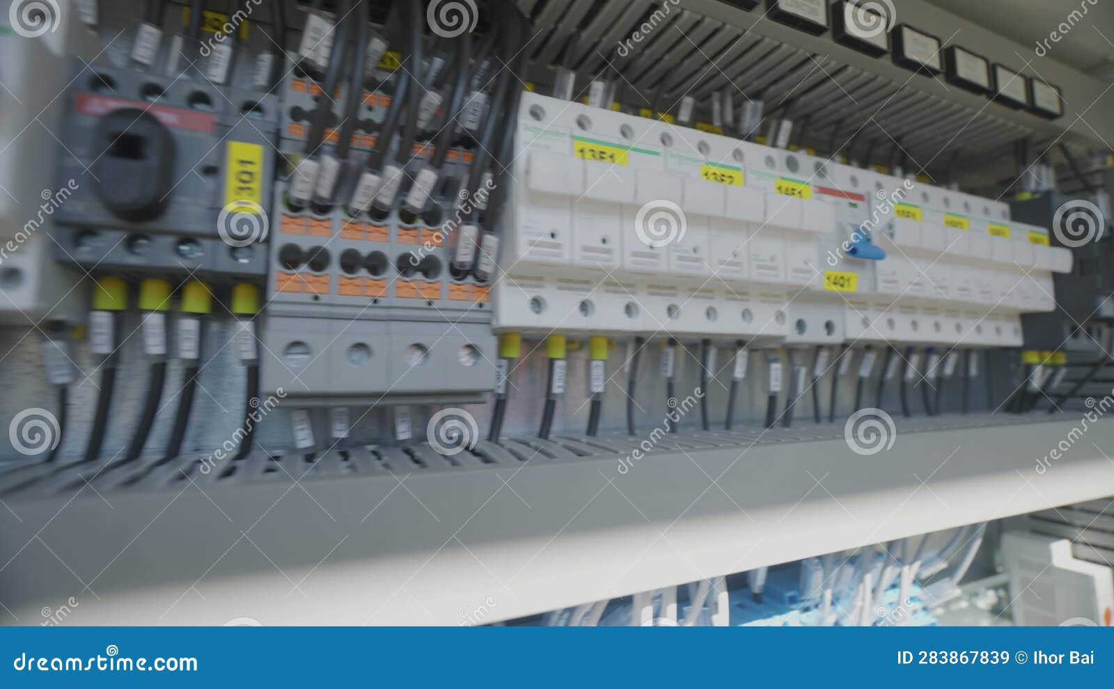 Distribution Board of Diesel Generator. Electrical Panel of an ...