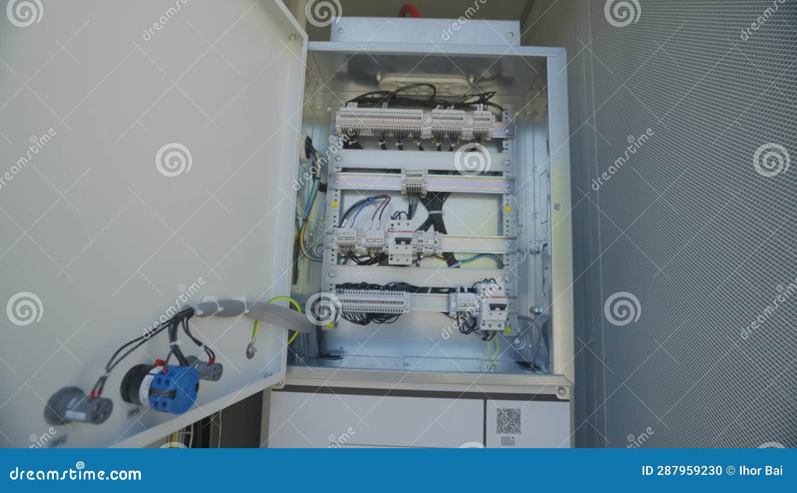 Distribution Board of Diesel Generator. Electrical Panel of an ...