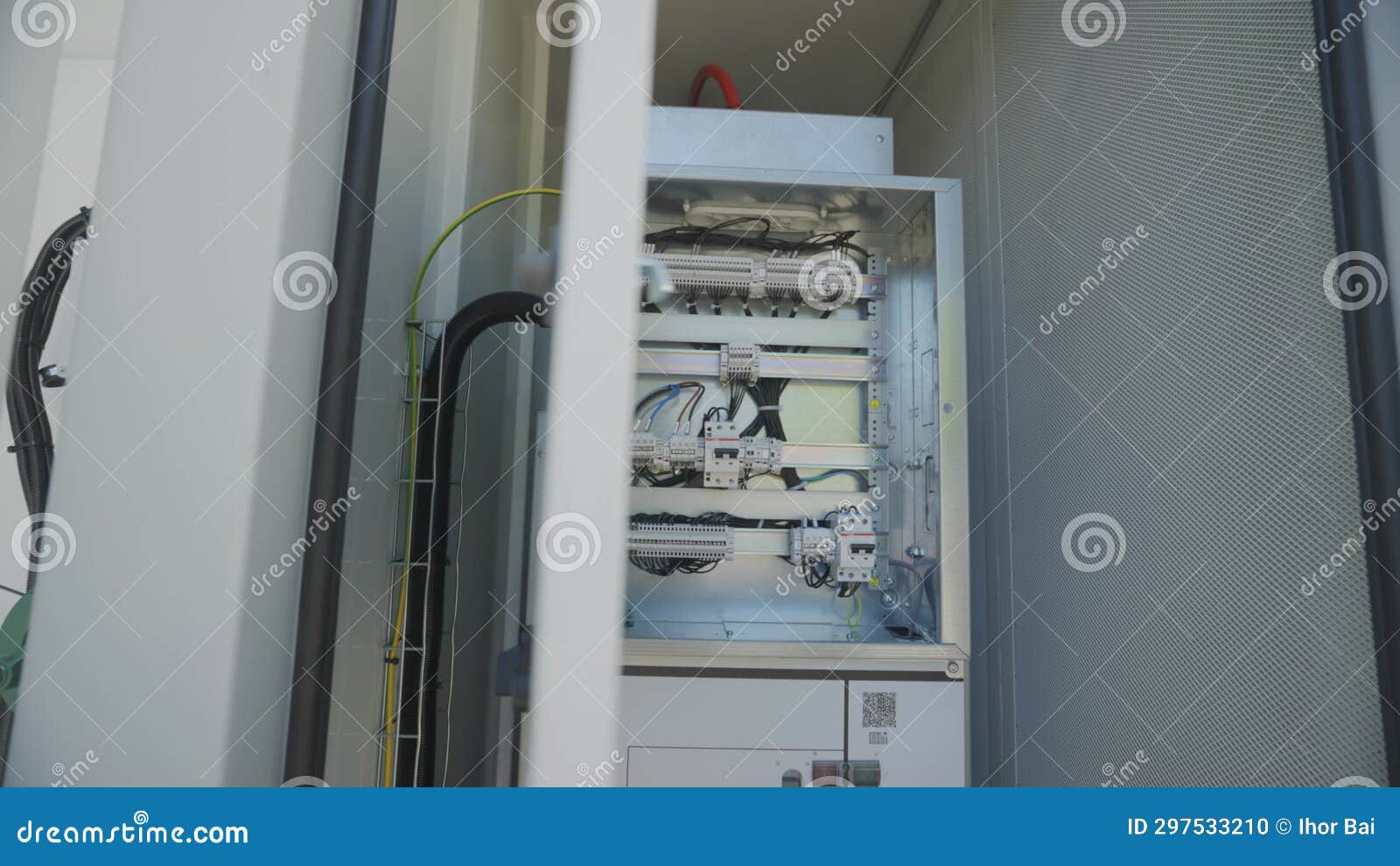 Distribution Board of Diesel Generator. Electrical Panel of an ...