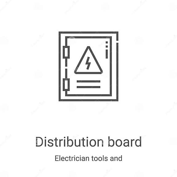 Distribution Board Icon Vector from Electrician Tools and Elements ...