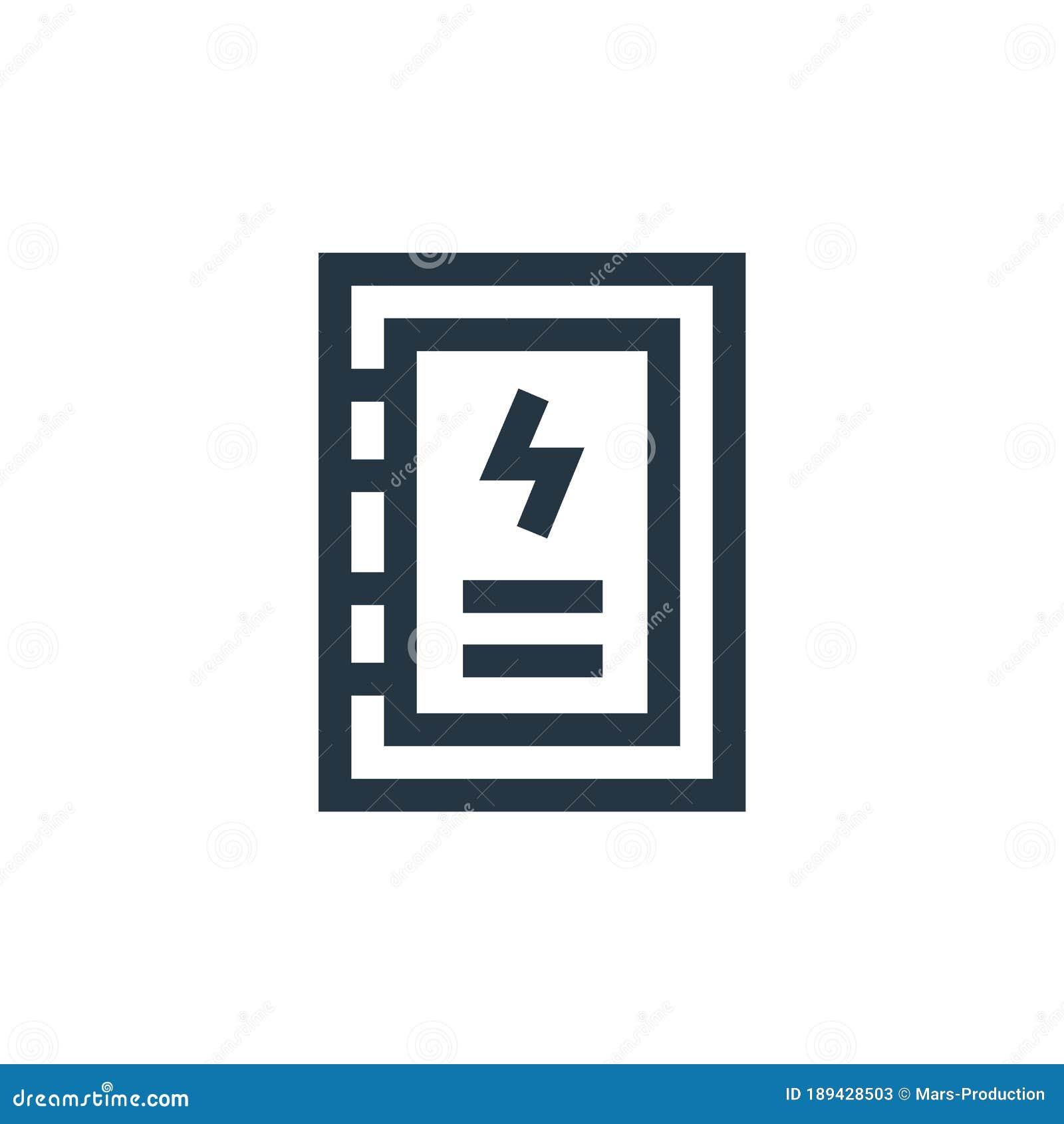 Distribution Board Vector Icon Isolated On White Background. Outline ...