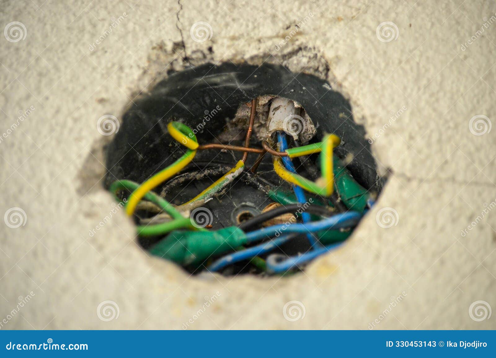 Distribution Box for Electricity with Cables Stock Image - Image of ...