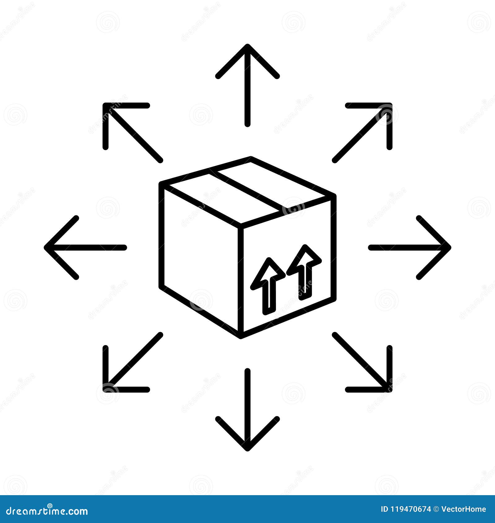 Distribution Box Icon, Vector Illustration Stock Vector - Illustration ...