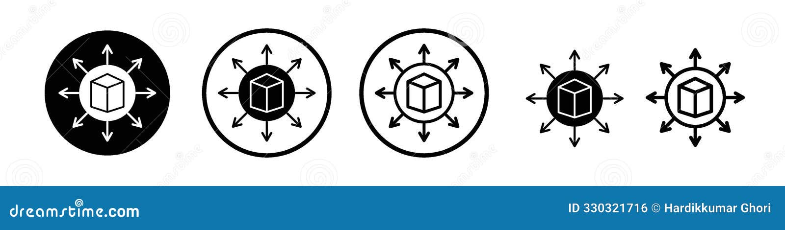 Distribution Box Icon Vector Set on White Background Stock Vector ...