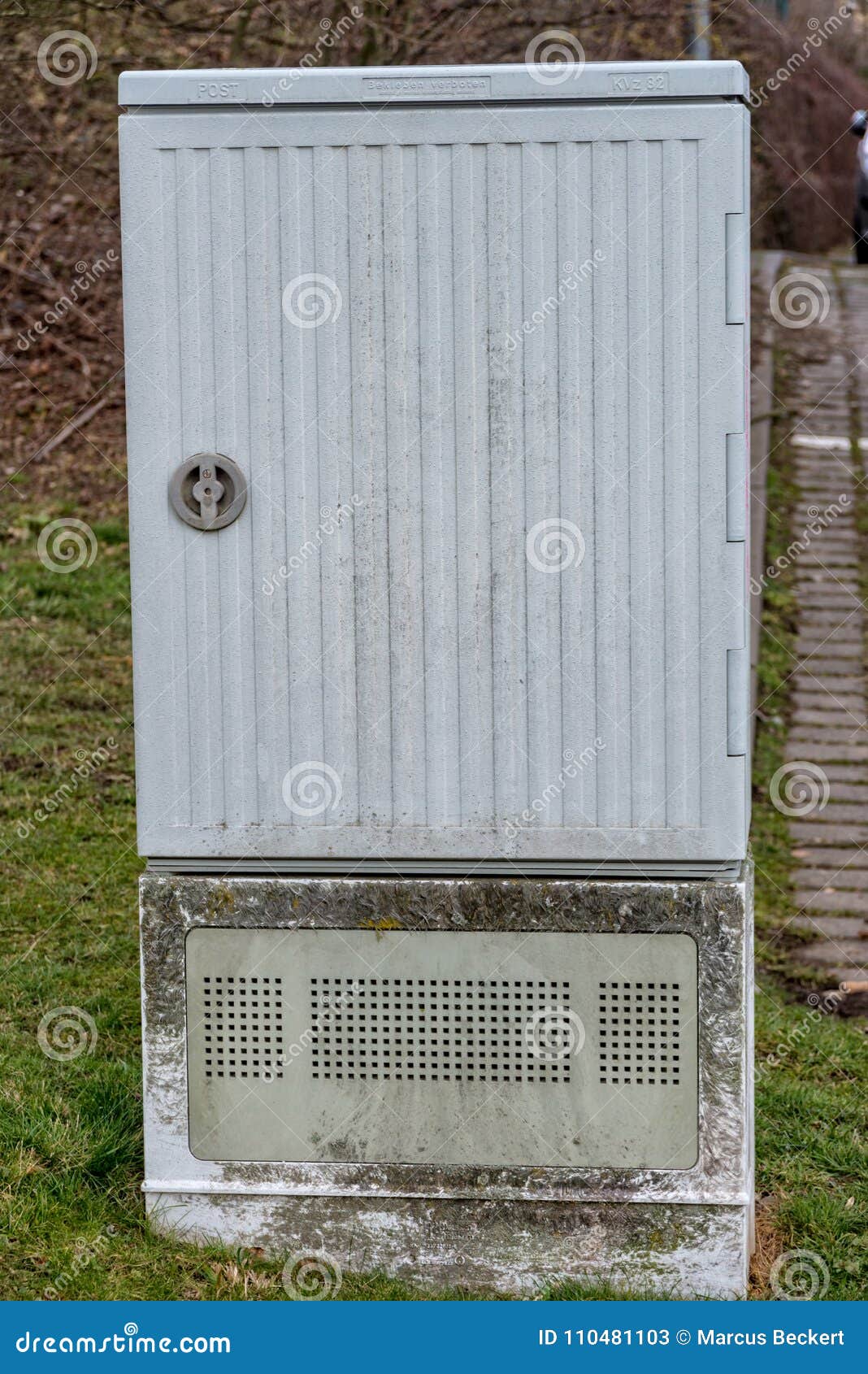 Distribution Box for Internet in a Residential Area Stock Image - Image ...